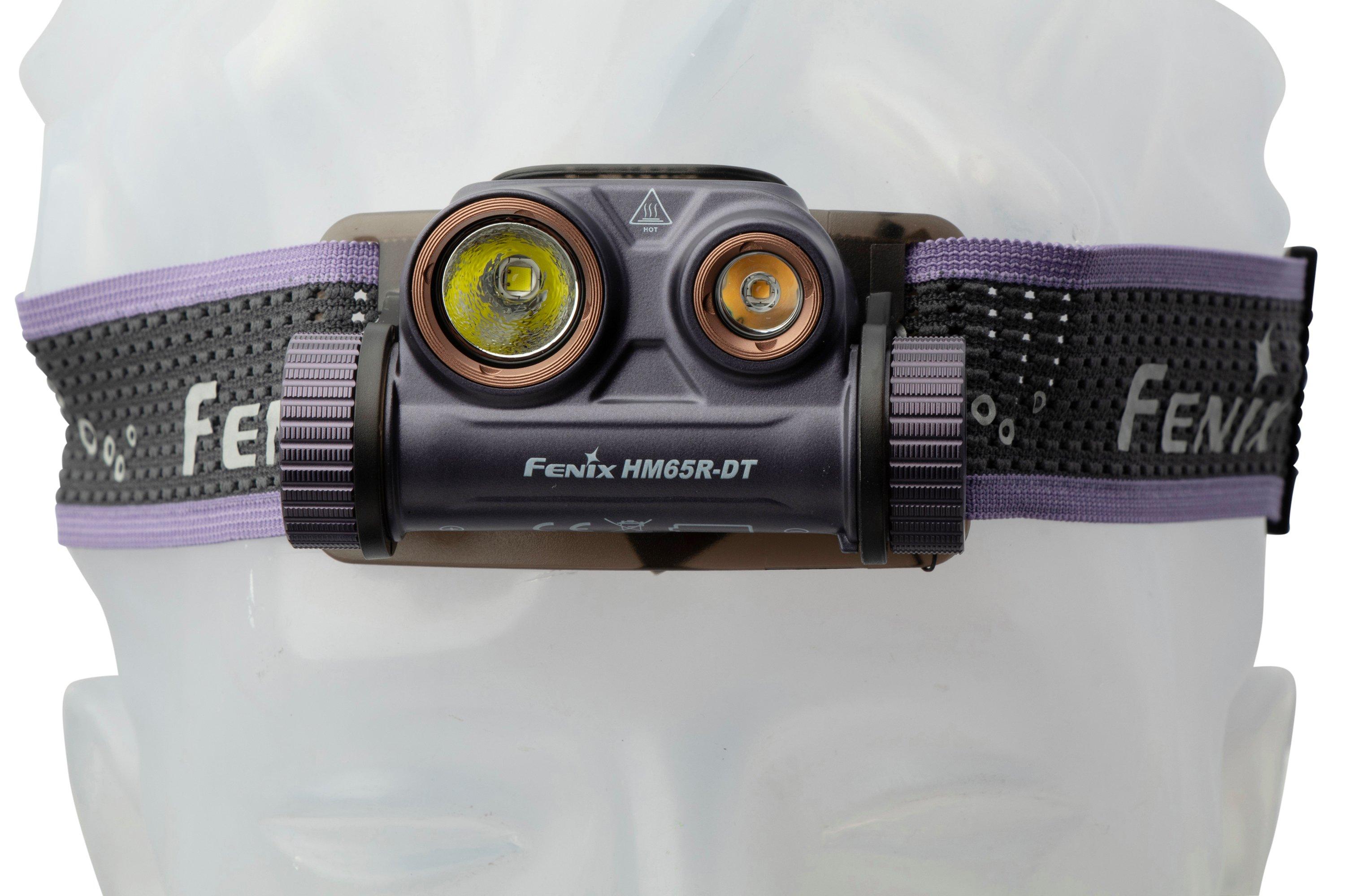 Fenix HM65R-DT Dark Purple, rechargeable head torch, 1500 lumens ...