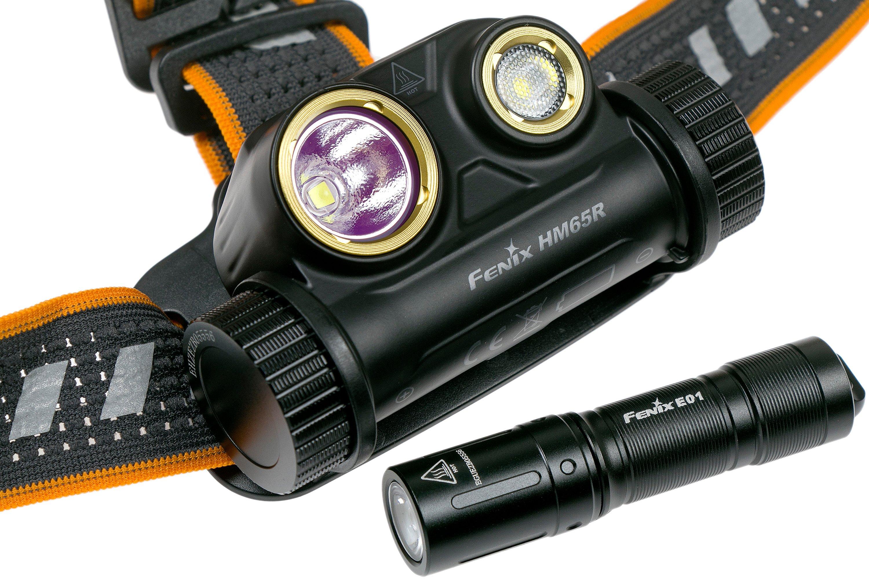 Fenix HM65R head torch with free Fenix E01 V2.0 flashlight ...