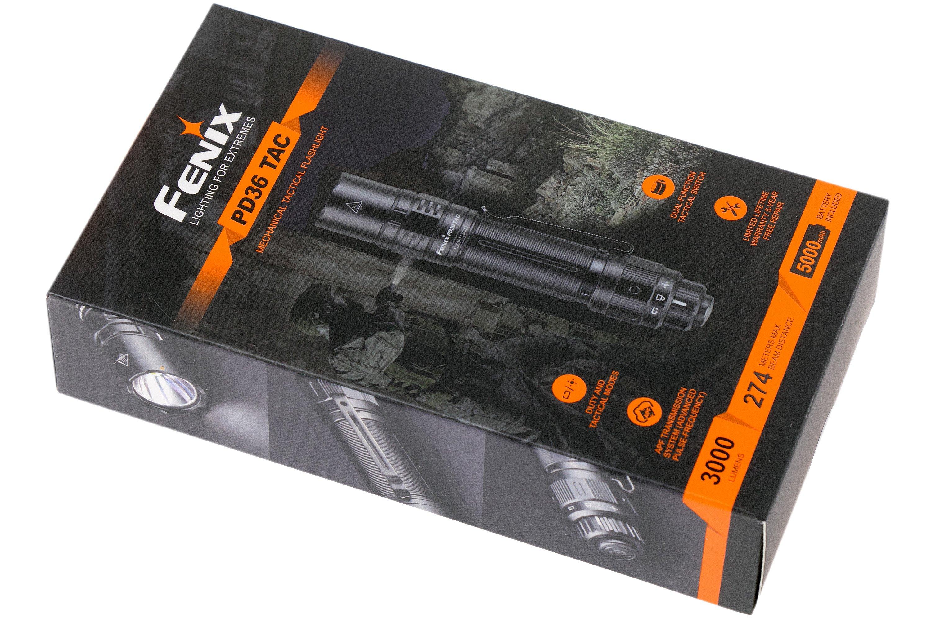 Fenix PD36 TAC tactical flashlight, 3000 lumens | Advantageously ...