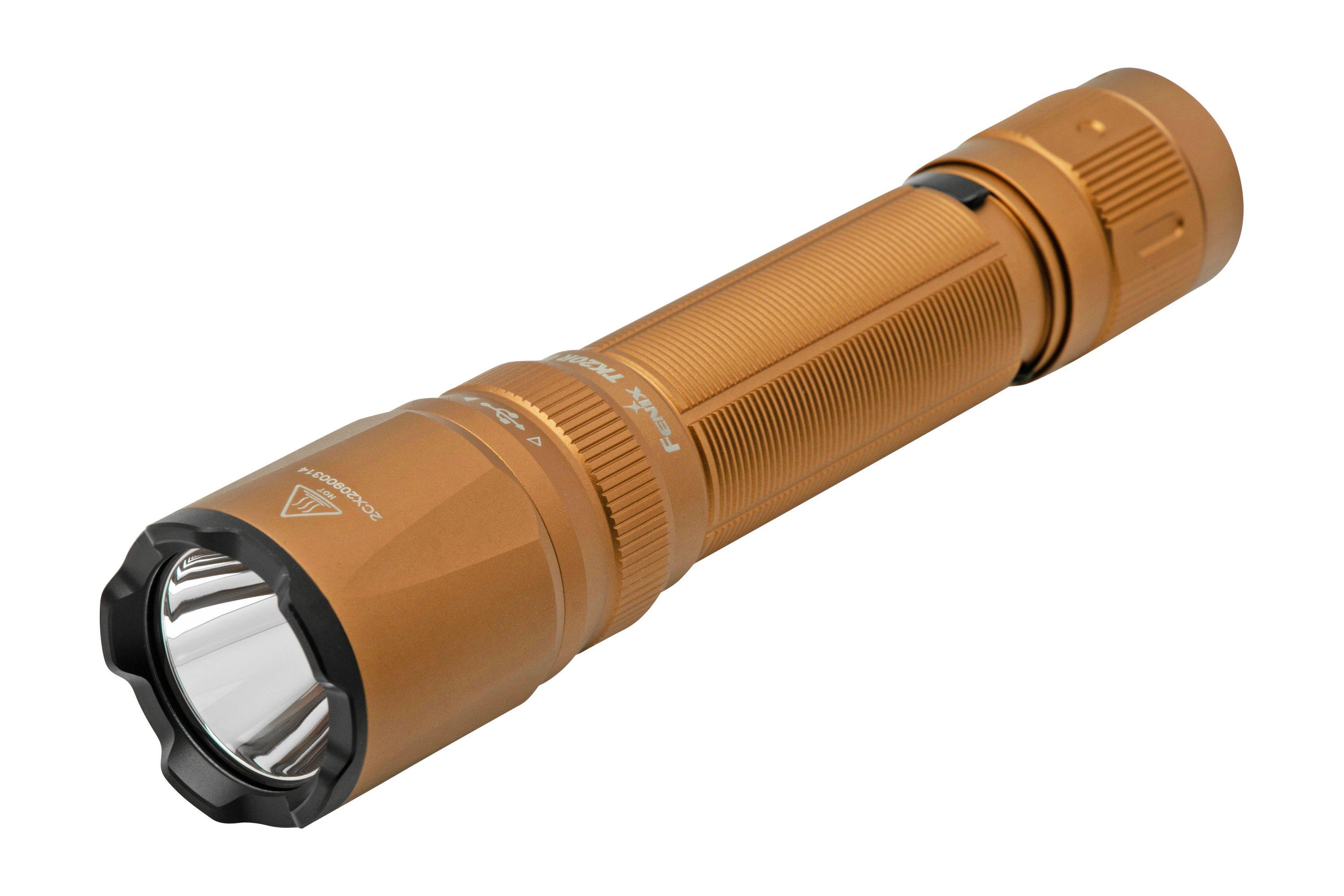 Fenix TK20R UE Tan, rechargeable flashlight, 2800 lumens ...