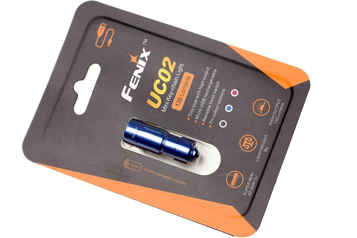 Fenix UC02-B aufladbare LED-Schlüsselbundlampe, blau | Günstiger shoppen bei knivesandtools.de