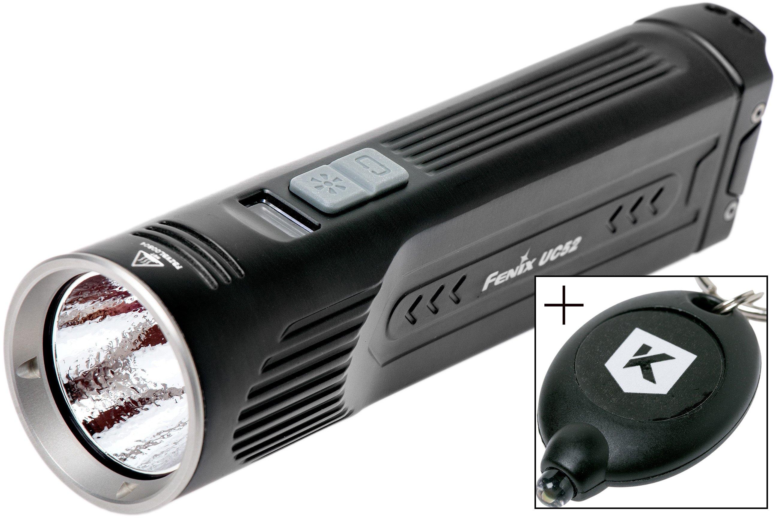 Fenix UC52 rechargeable LED flashlight with OLED-display ...