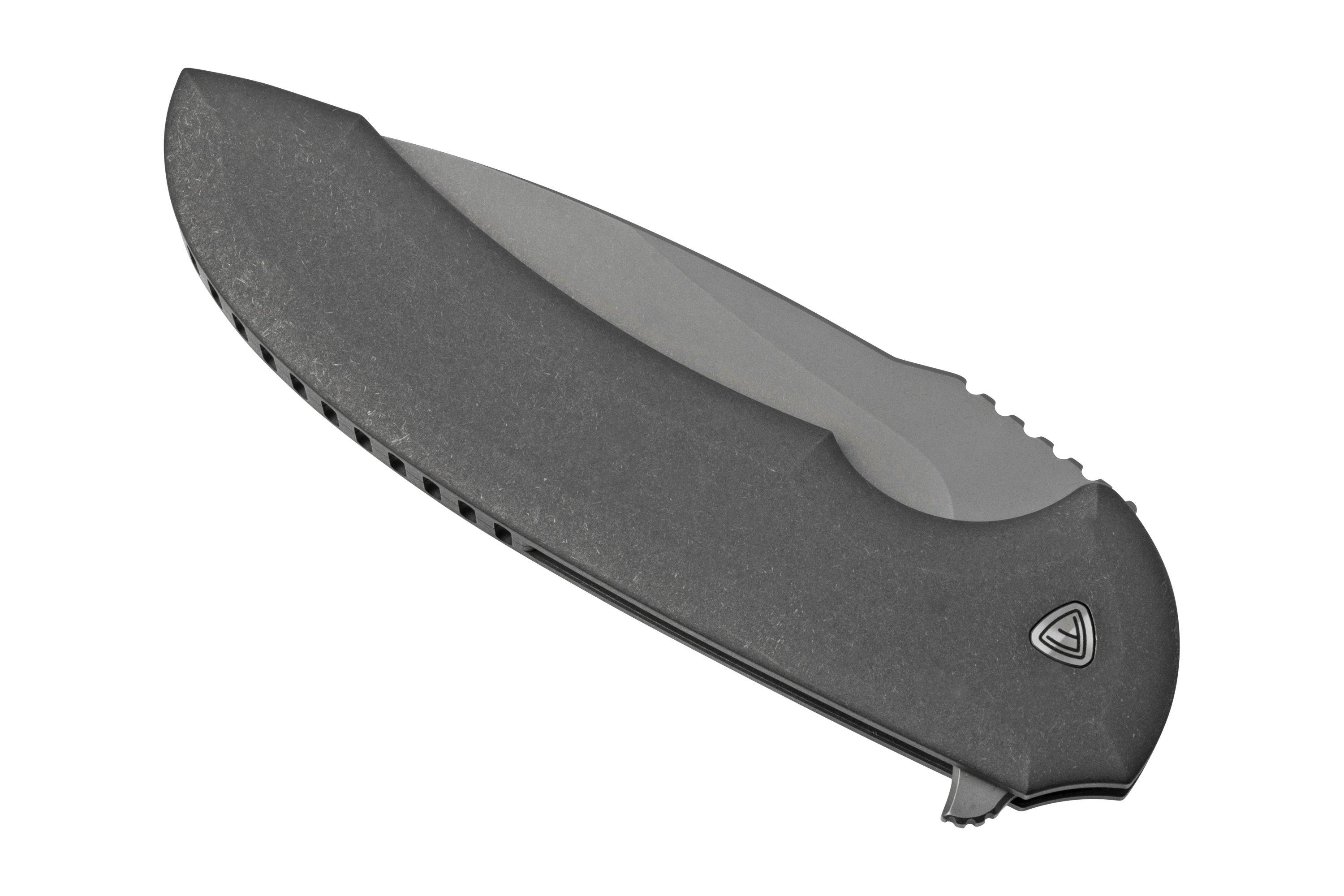 Ferrum Forge Allurus ALL-SW Stonewashed Titanium, coltello da tasca ...