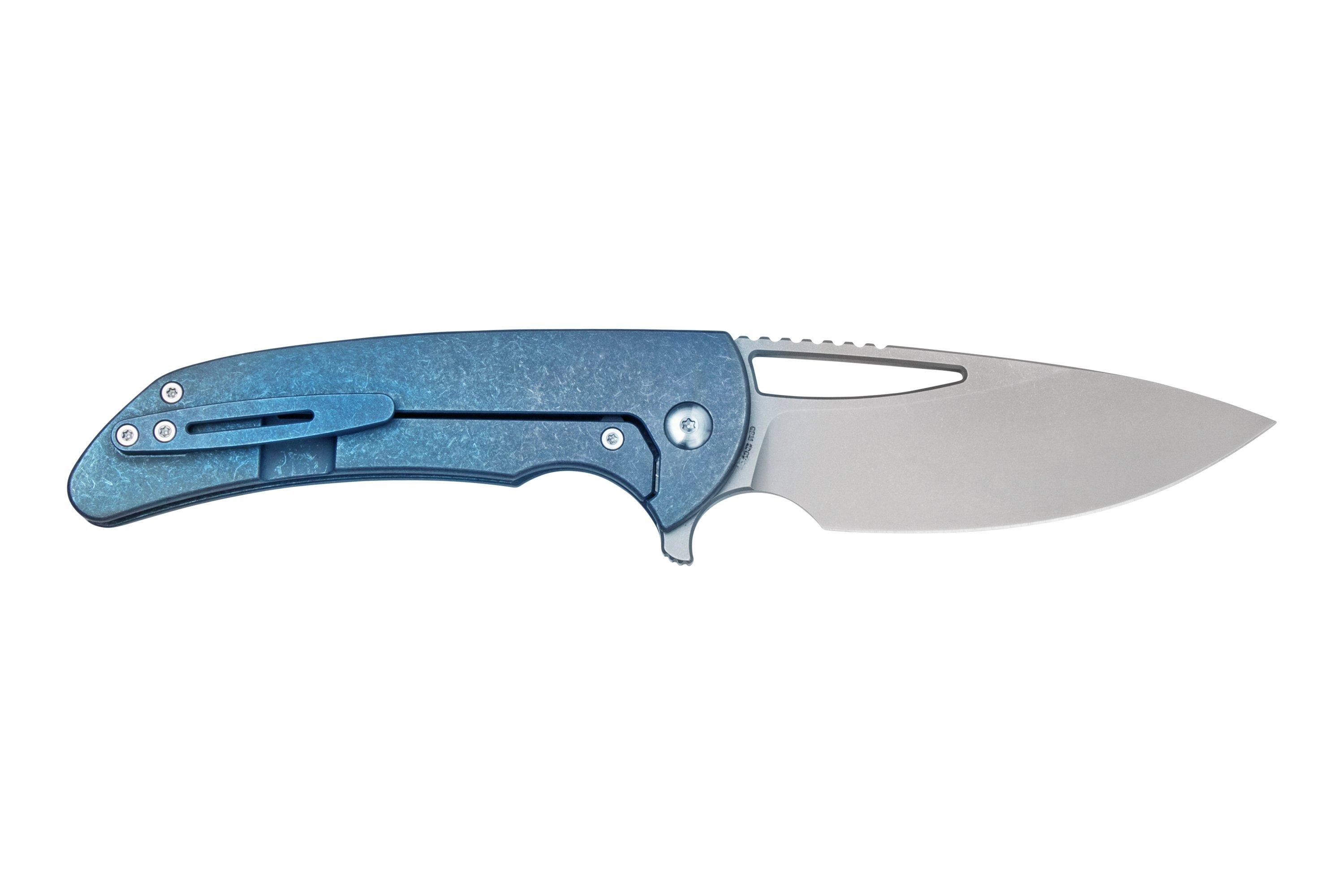 Ferrum Forge Archbishop 3.0 Stonewashed Blue ARB3-BL pocket knife ...