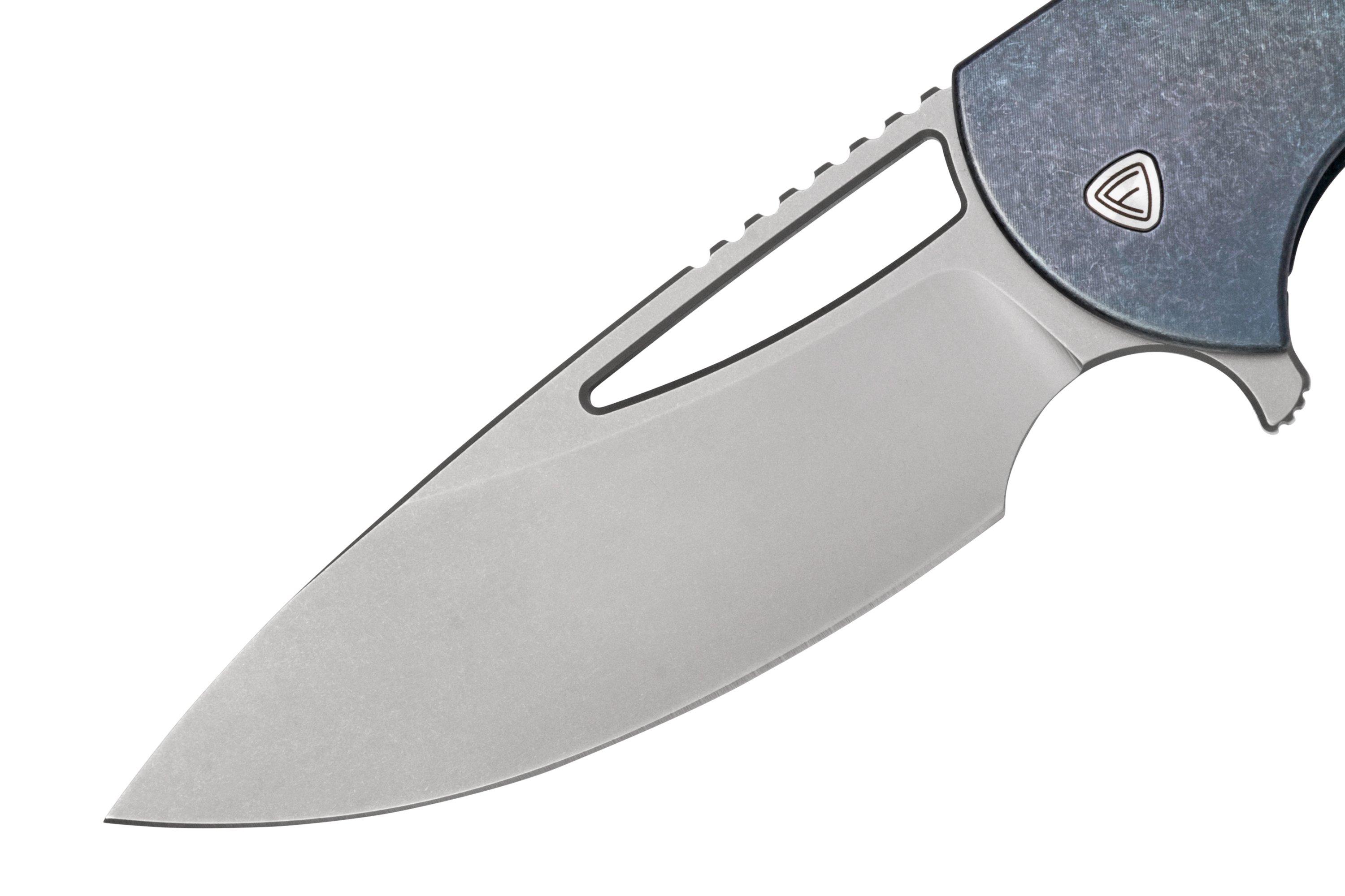 Ferrum Forge Archbishop 3.0 Stonewashed Blue ARB3-BL pocket knife ...
