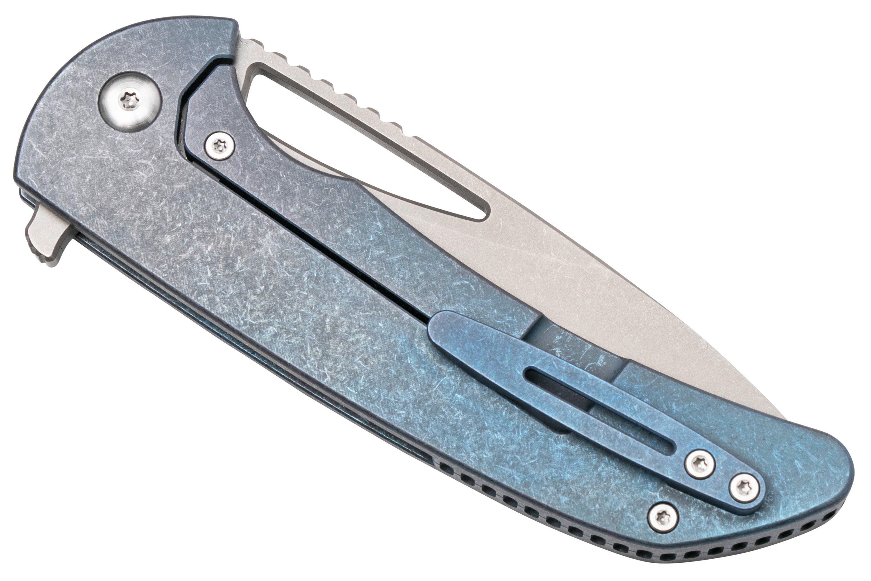 Ferrum Forge Archbishop 3.0 Stonewashed Blue ARB3-BL pocket knife ...