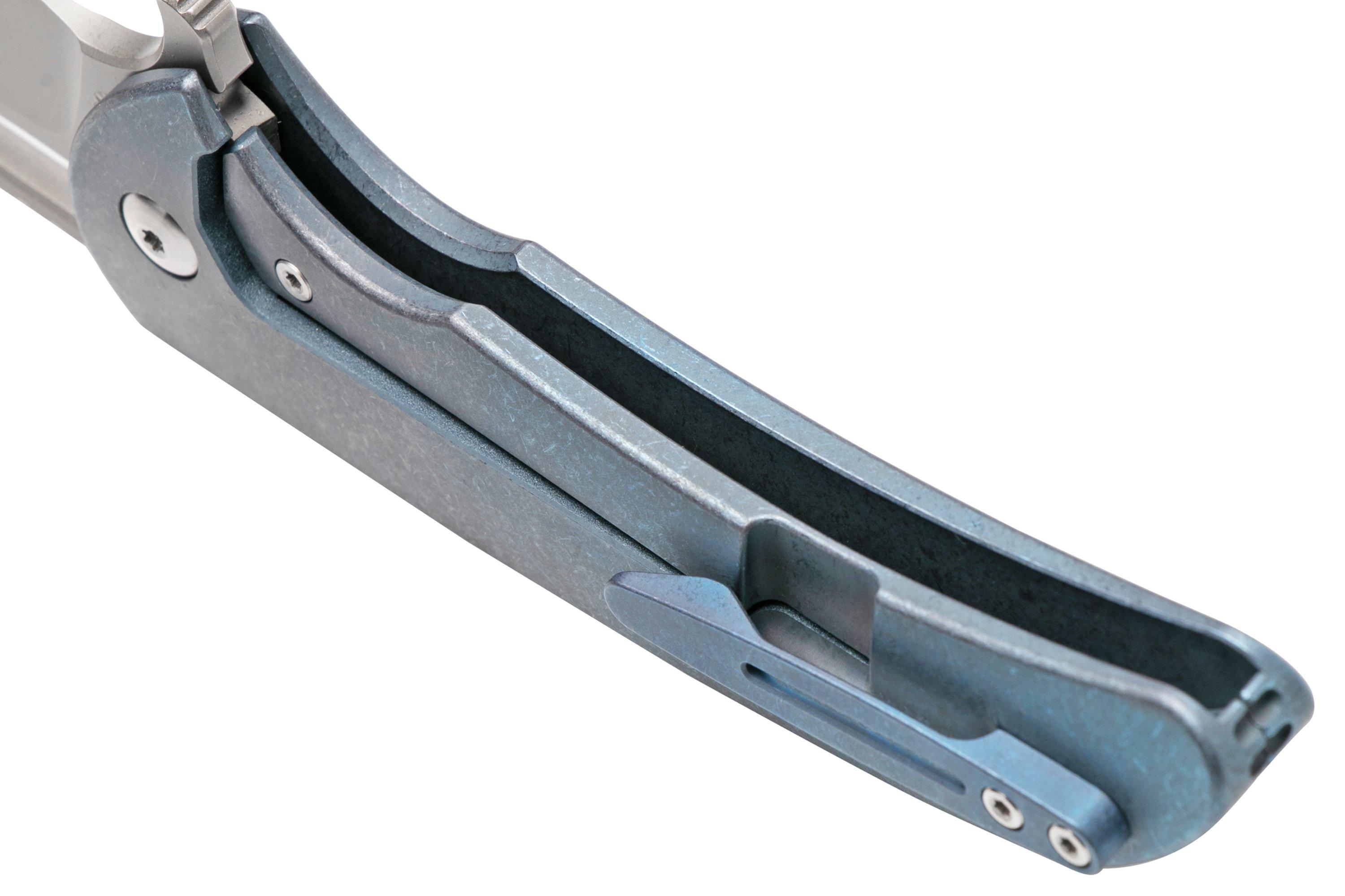 Ferrum Forge Archbishop 3.0 Stonewashed Blue ARB3-BL pocket knife ...