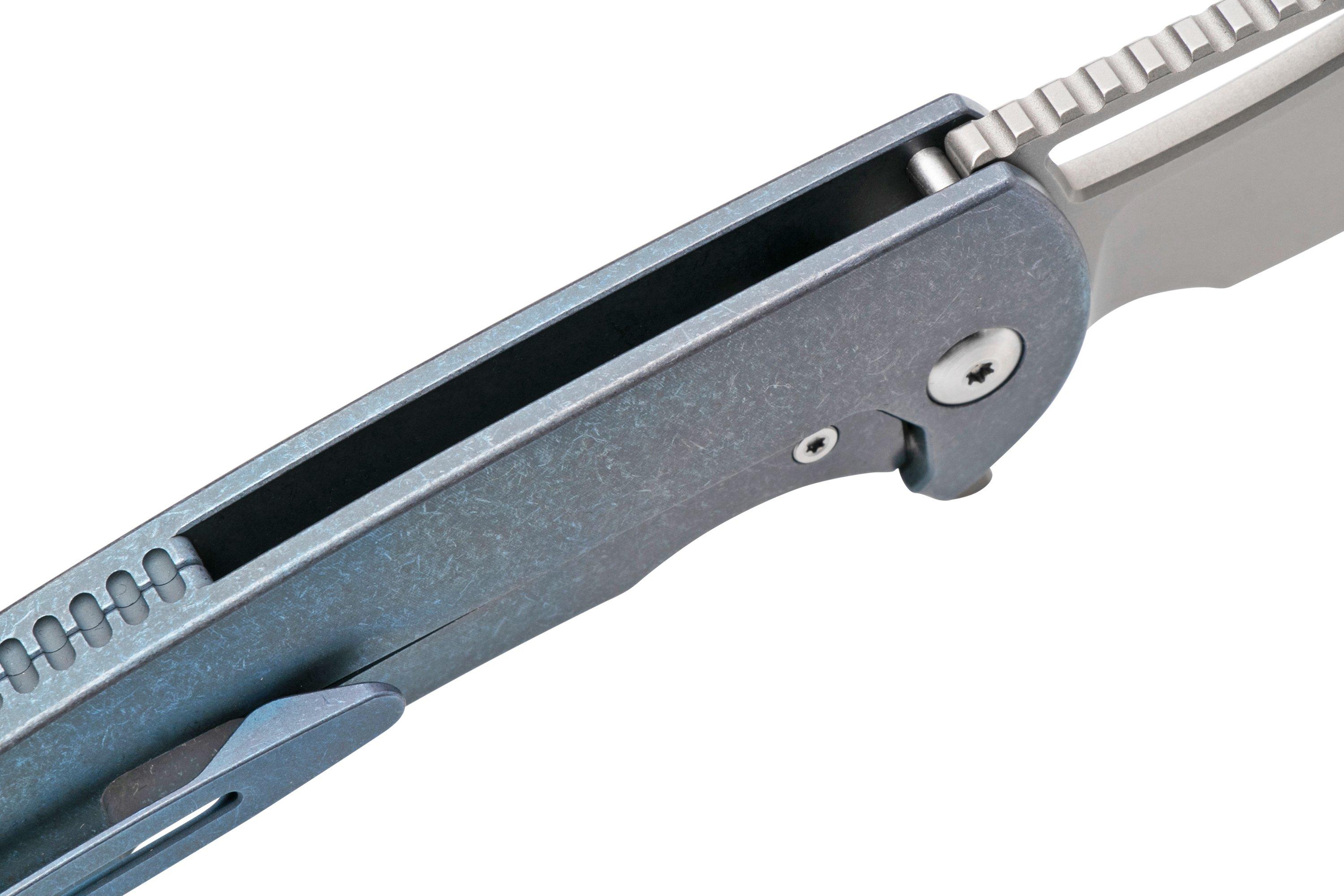 Ferrum Forge Archbishop 3.0 Stonewashed Blue ARB3-BL pocket knife ...