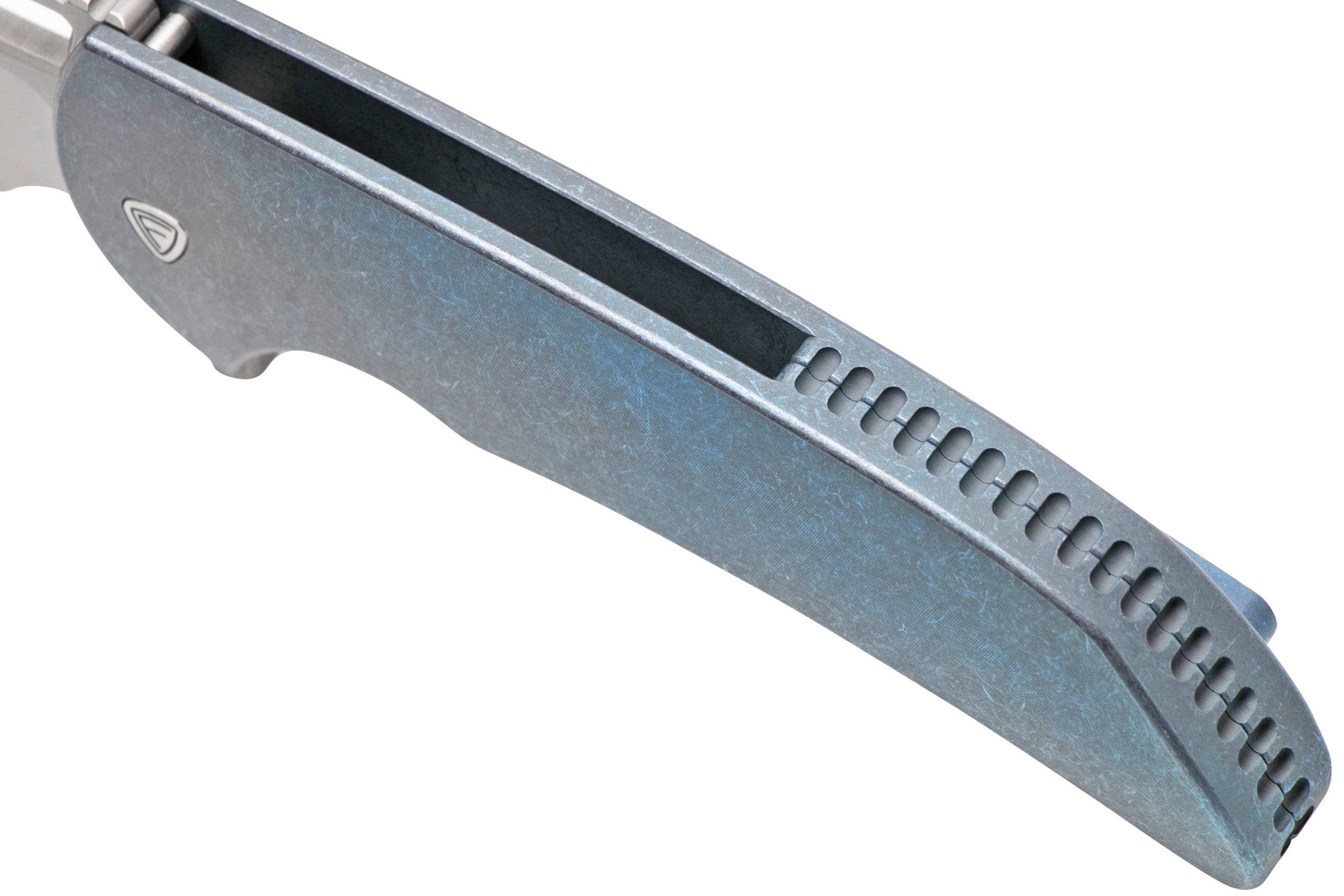 Ferrum Forge Archbishop 3.0 Stonewashed Blue ARB3-BL pocket knife ...