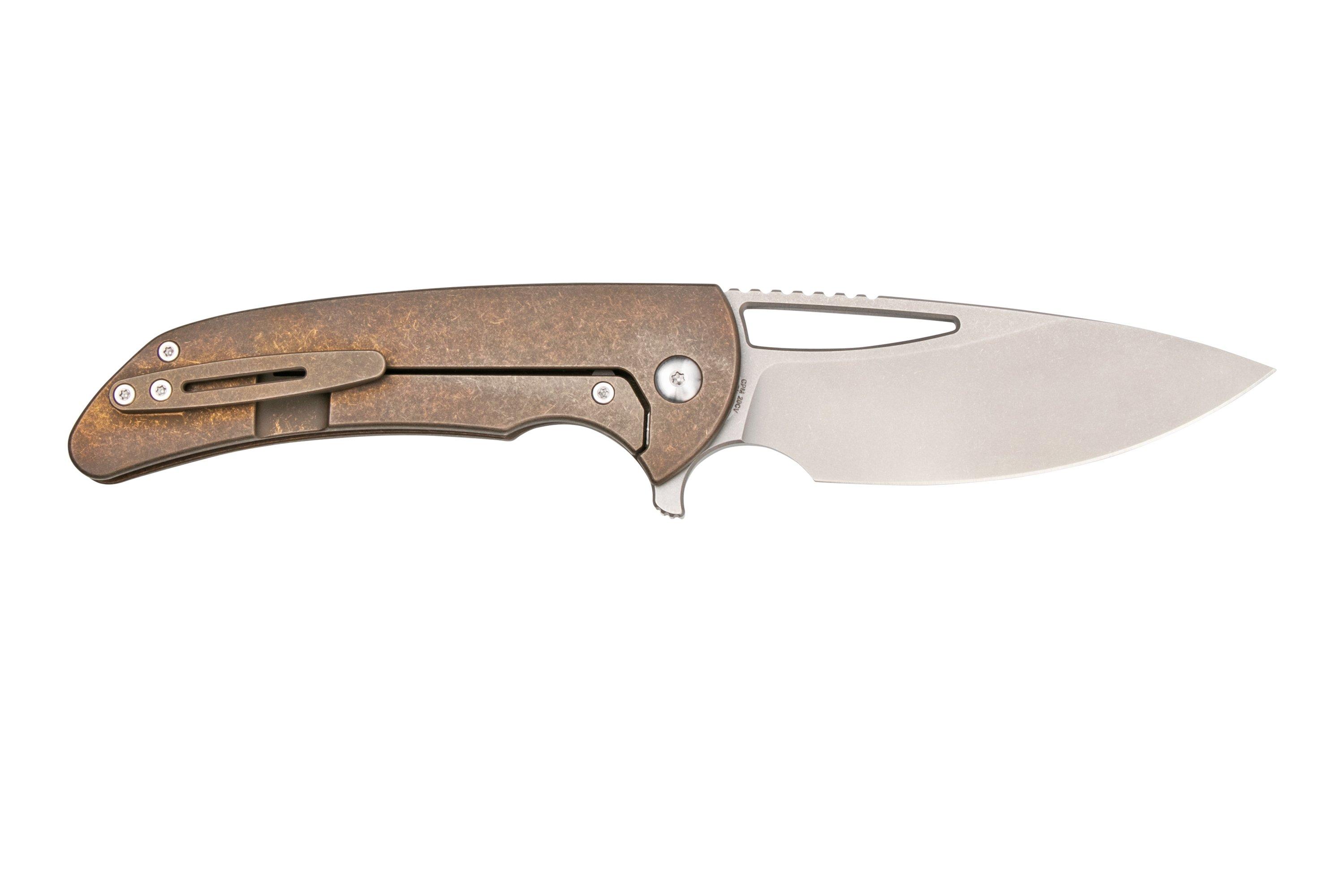 Ferrum Forge Archbishop 3.0 Stonewashed Bronze ARB3-BR pocket knife ...