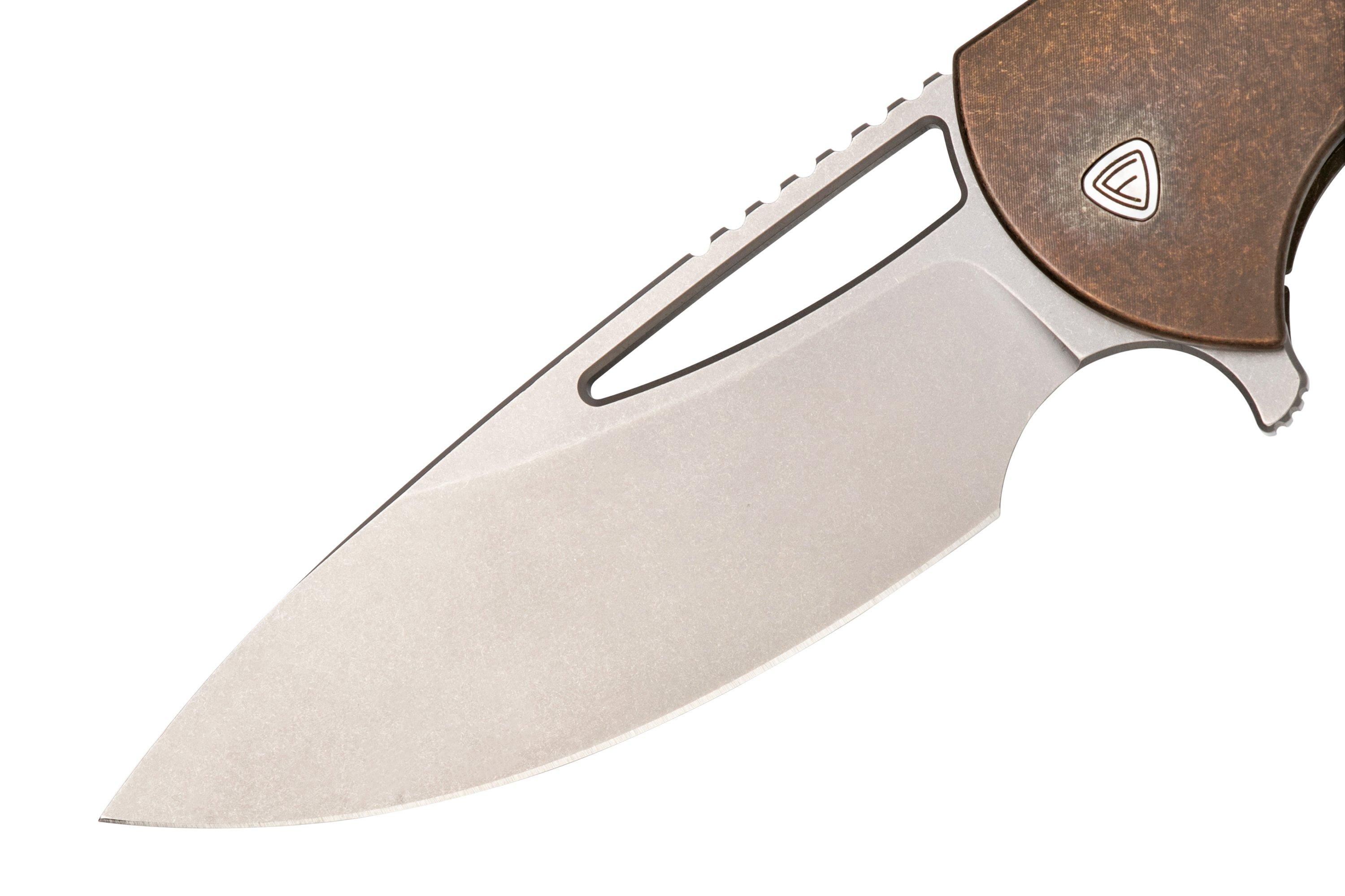 Ferrum Forge Archbishop 3.0 Stonewashed Bronze ARB3-BR pocket knife ...
