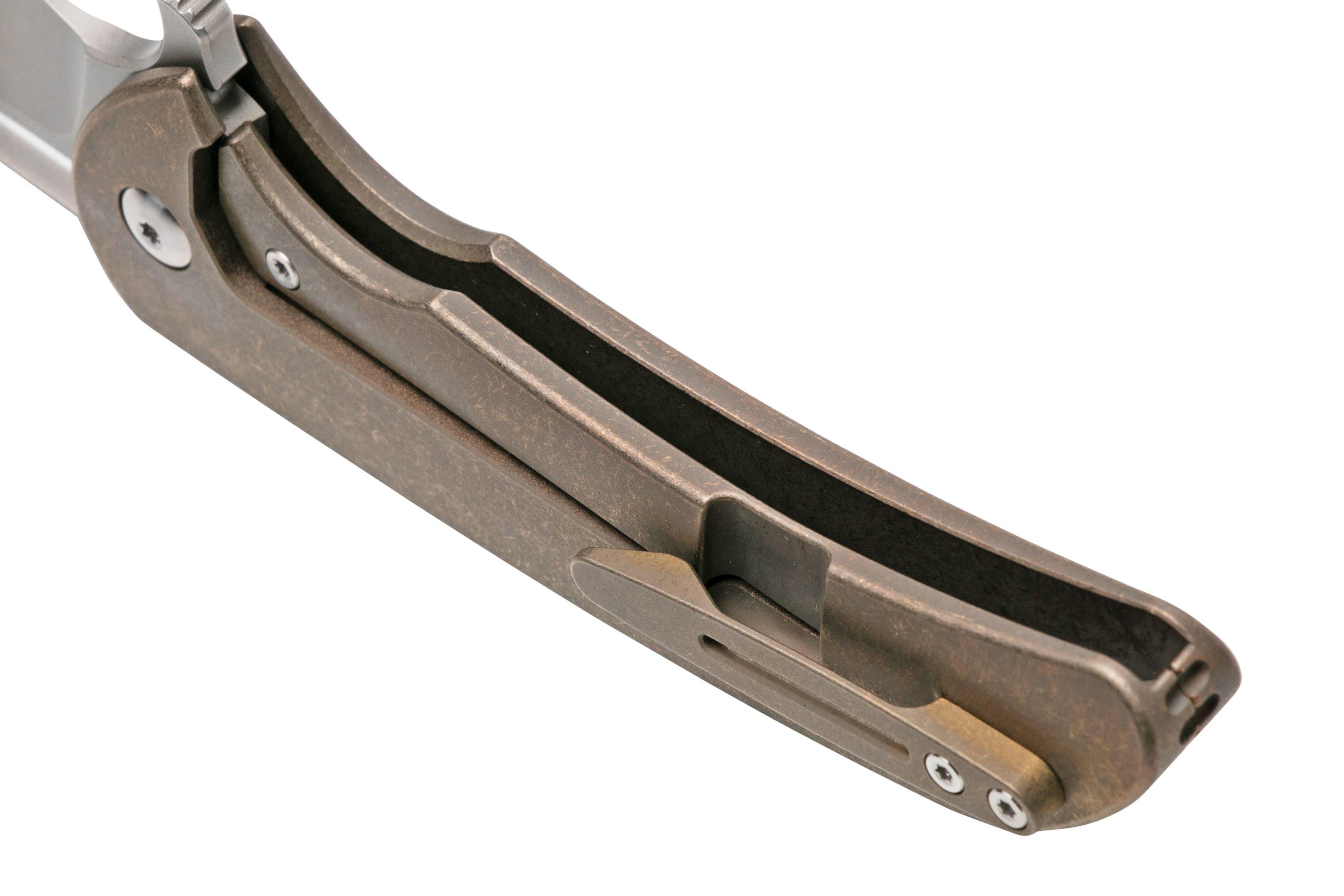 Ferrum Forge Archbishop 3.0 Stonewashed Bronze ARB3-BR pocket knife ...