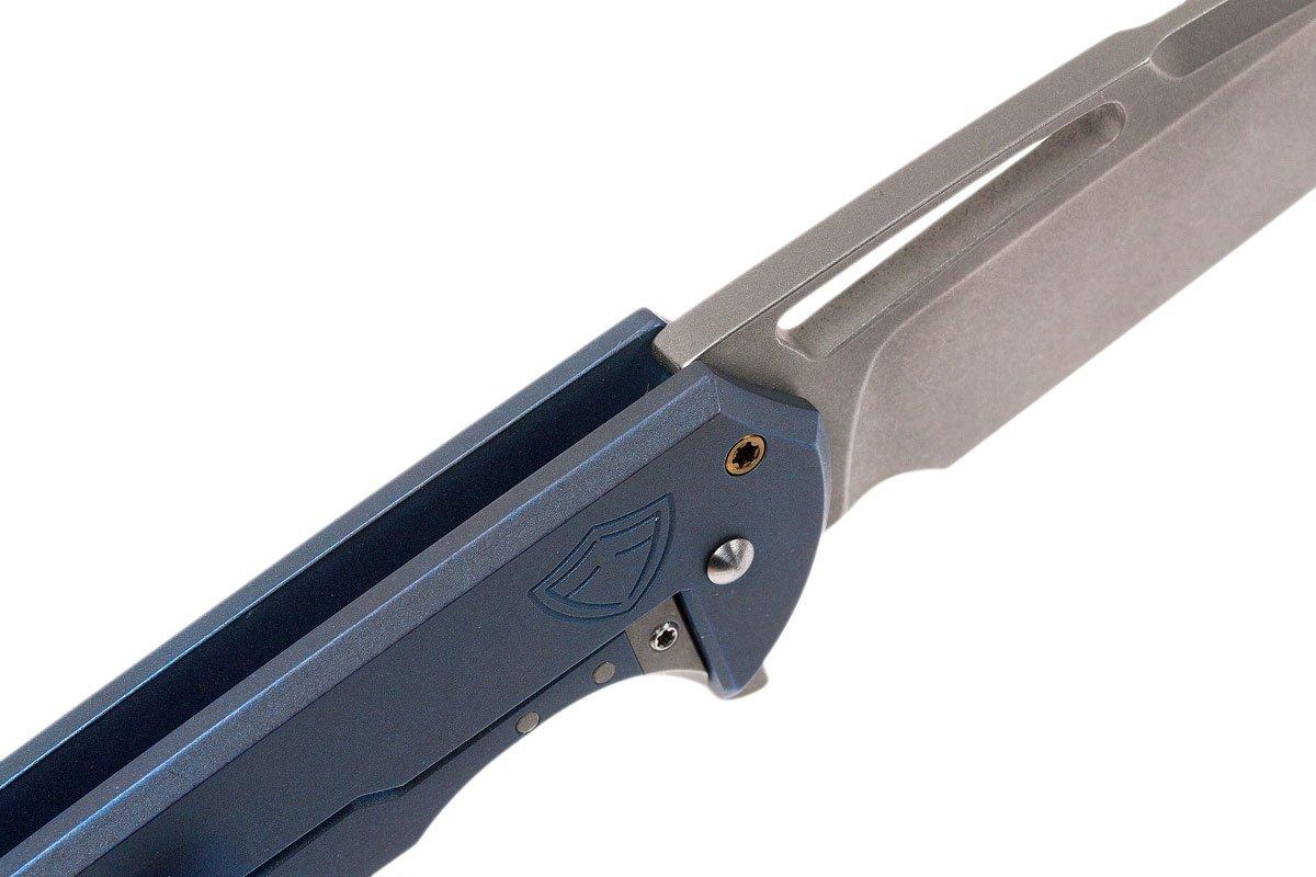 Ferrum Forge Masterblaster Flying V Blue pocket knife, Les George ...