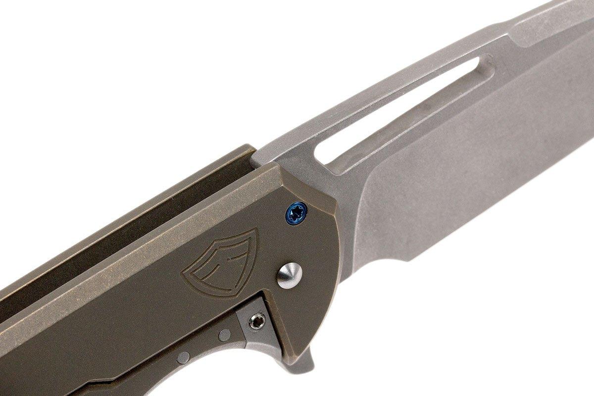 Ferrum Forge Masterblaster Slab Bronze zakmes, Les George design ...