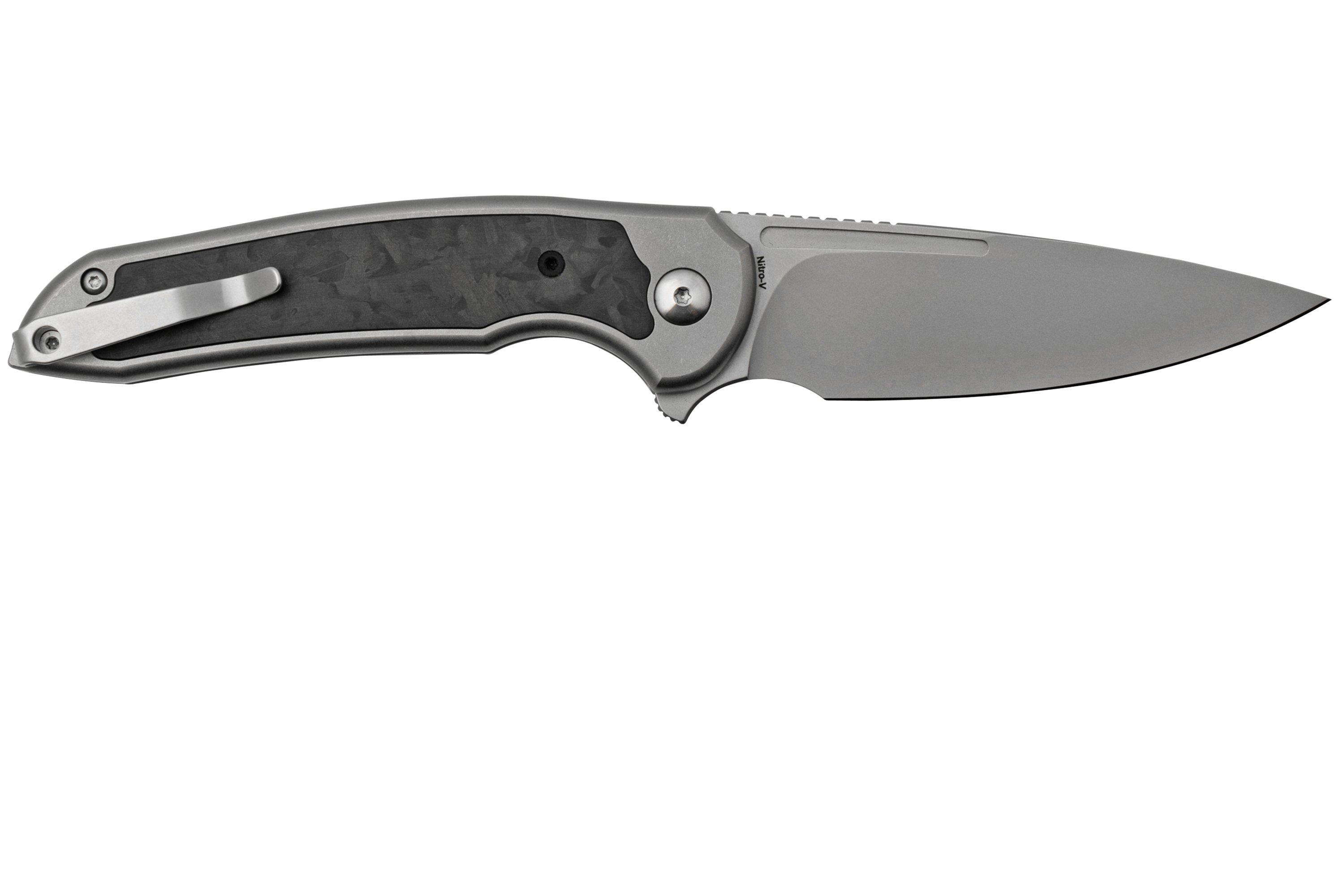 Ferrum Forge Stinger, Nitro V, Button Lock Shred CF, pocket knife ...