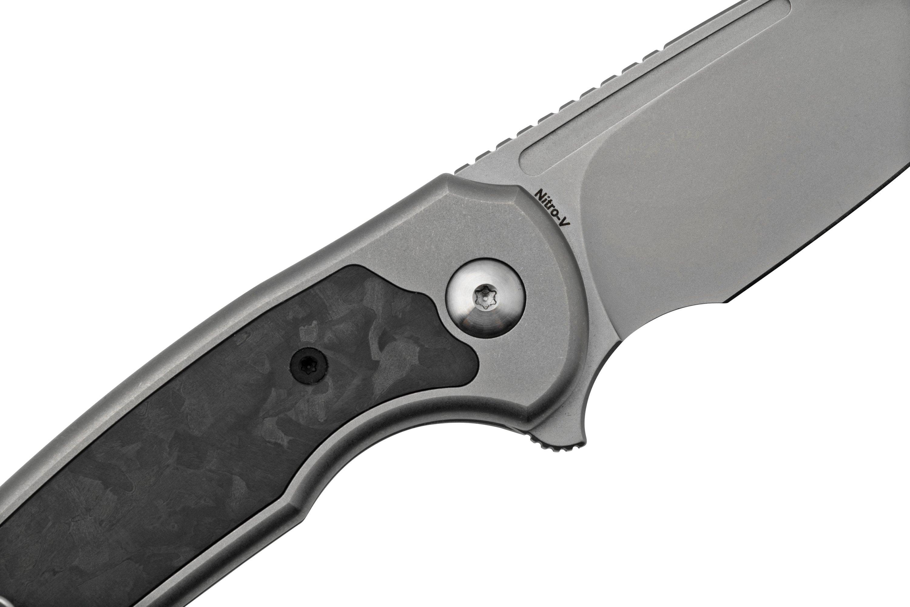 Ferrum Forge Stinger, Nitro V, Button Lock Shred CF, pocket knife ...