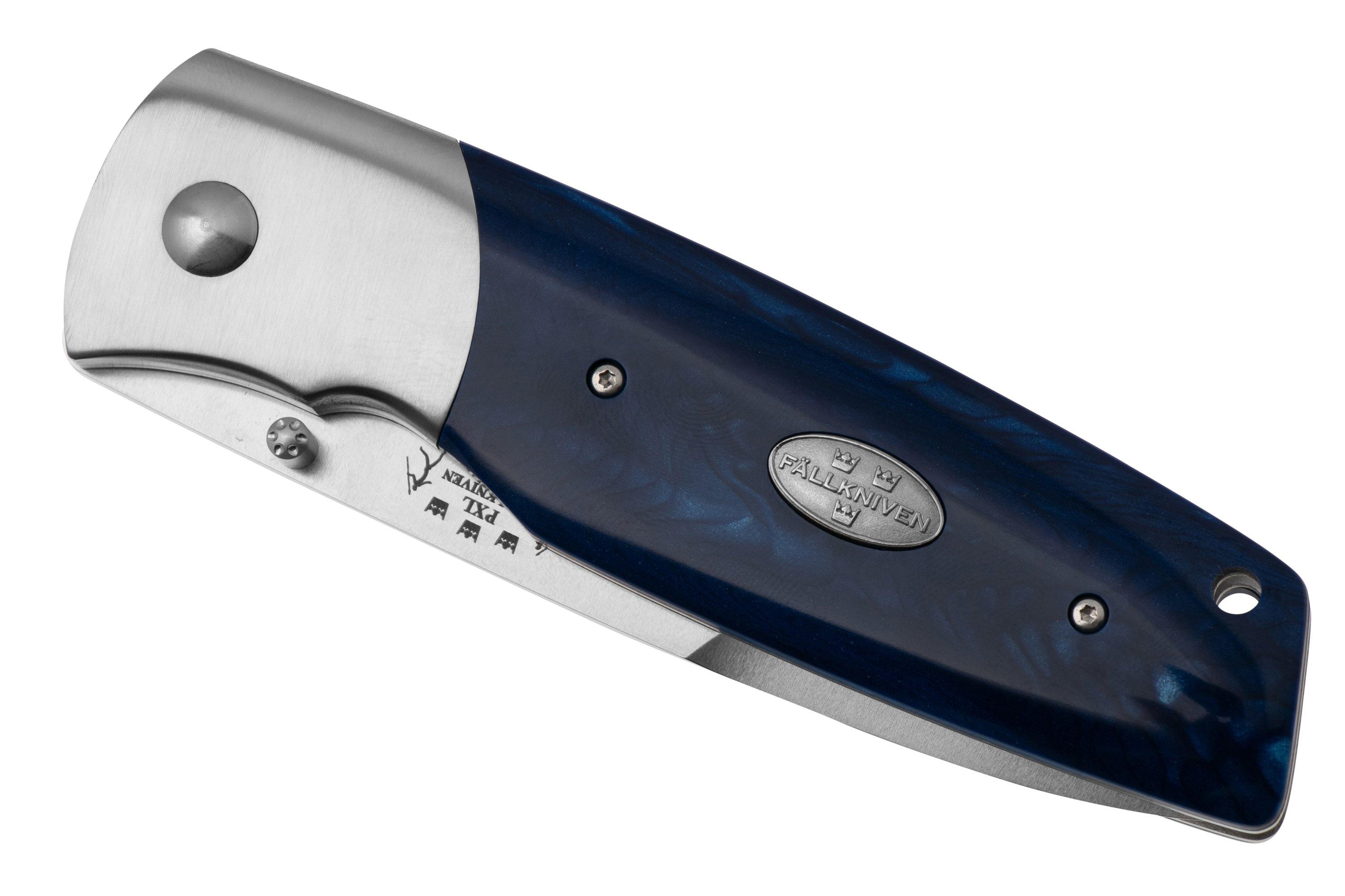 Fällkniven PXLbs Juma, Satin Elmax, Blue Snake gentleman's knife ...