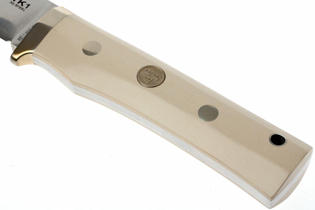 Fallkniven TK1 Tre Kronor, Ivory Micarta, leather sheath | Advantageously shopping at ...