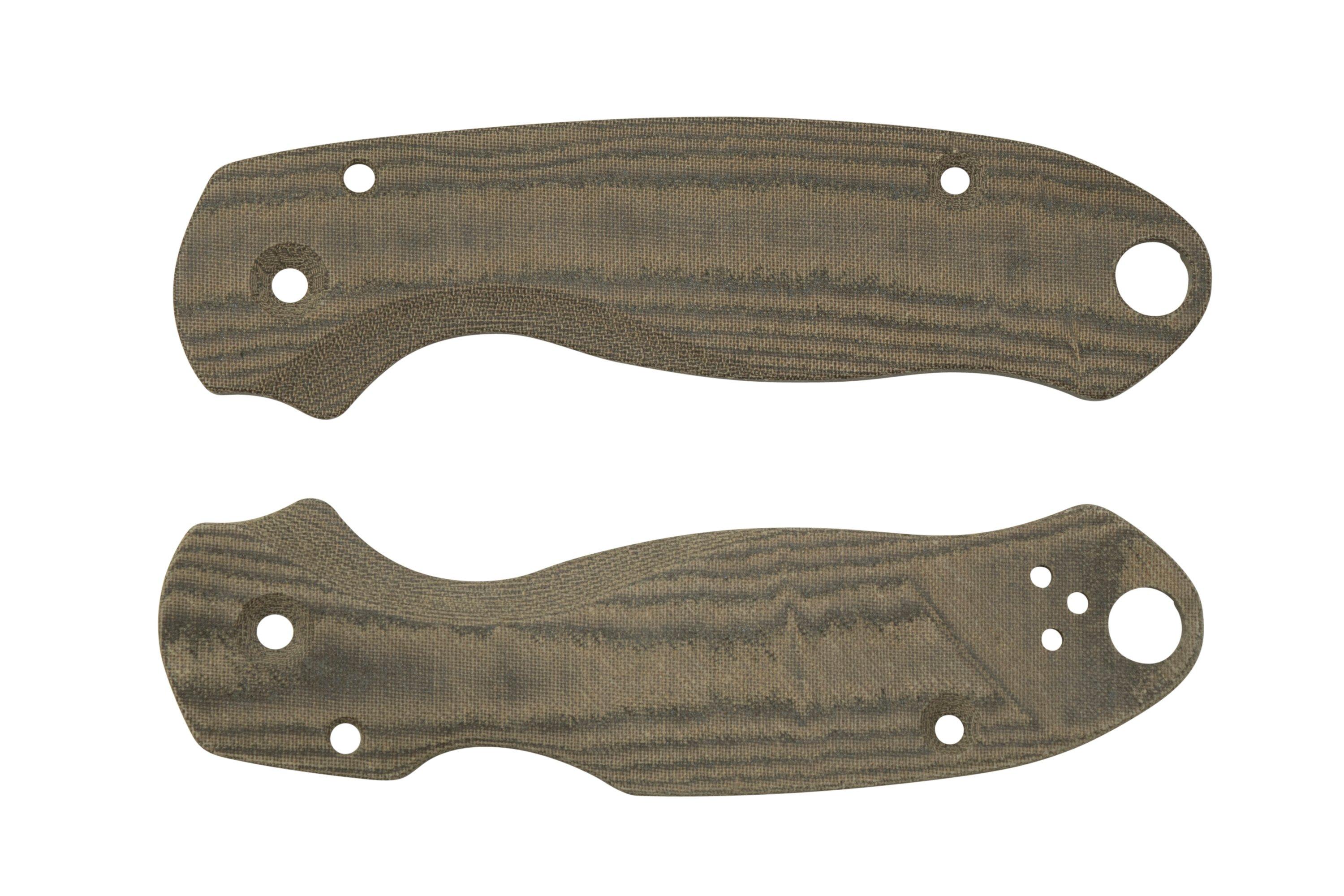 Flytanium Spyderco Para 3 Scales, Lotus Green Linen Micarta | Voordelig ...