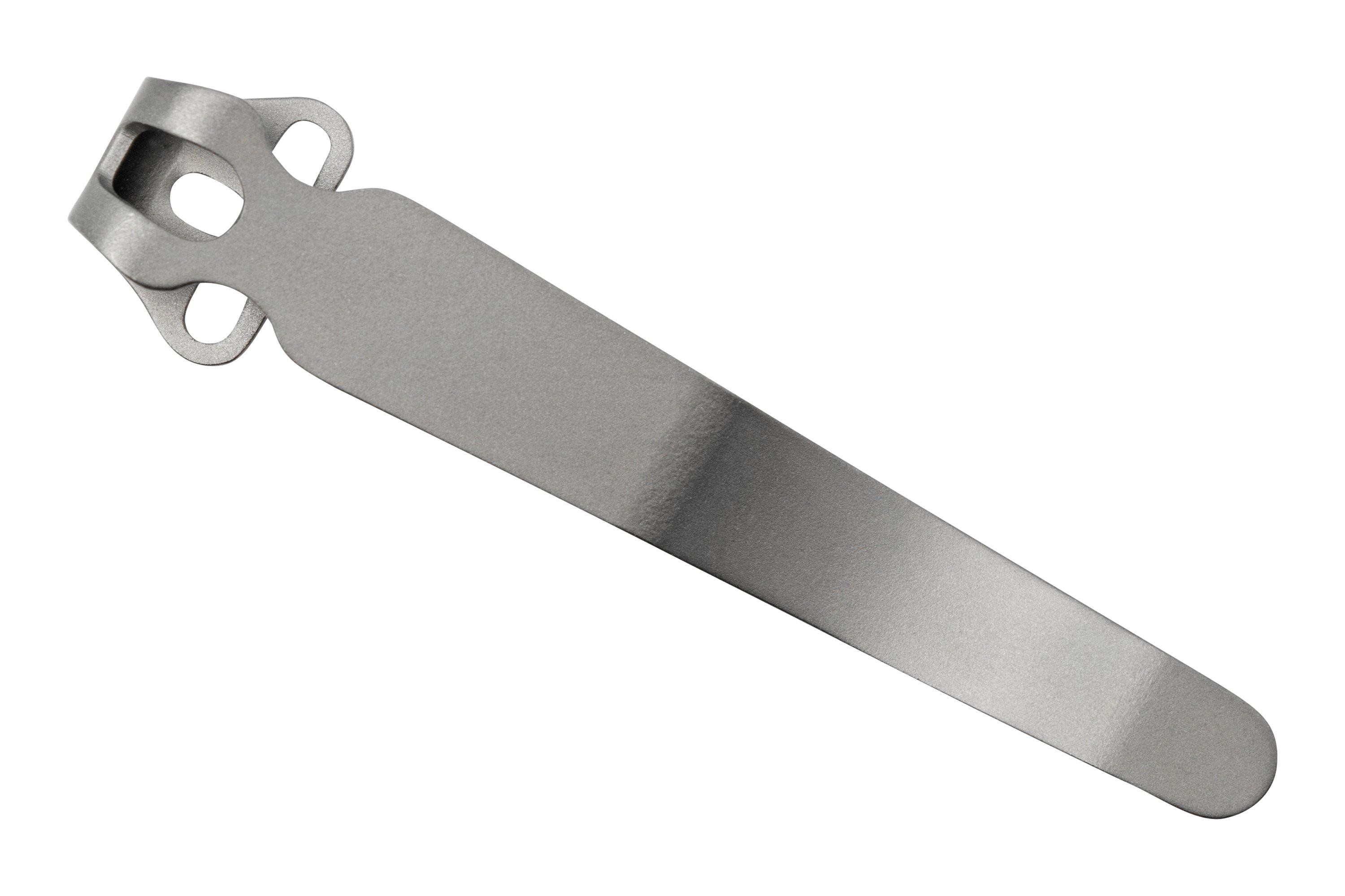 Flytanium Universal Long Pocket Clip FLY-1250LBB Bead Blasted Titanium ...