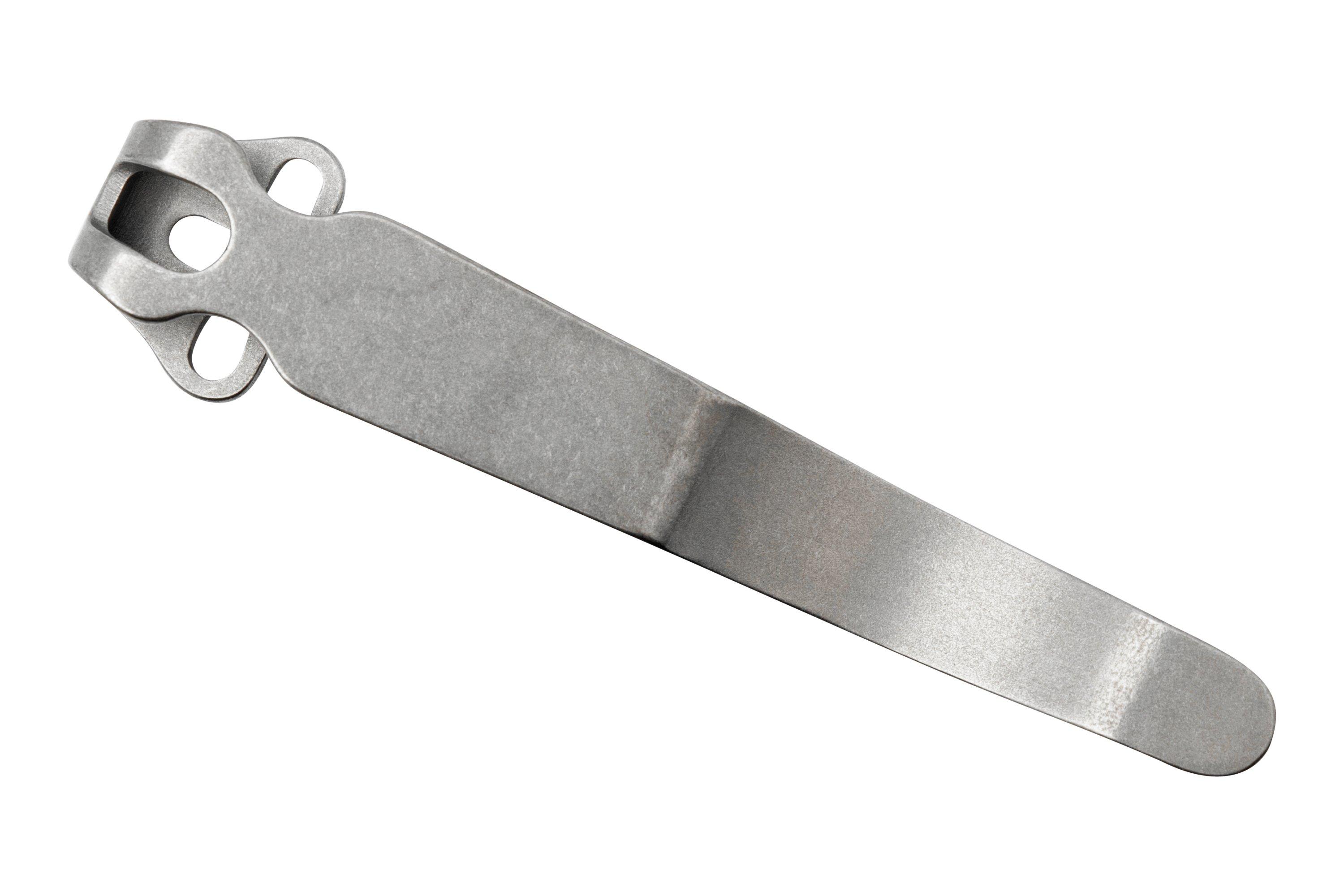 Flytanium Universal Long Pocket Clip FLY-1250LSW Stonewashed Titanium ...