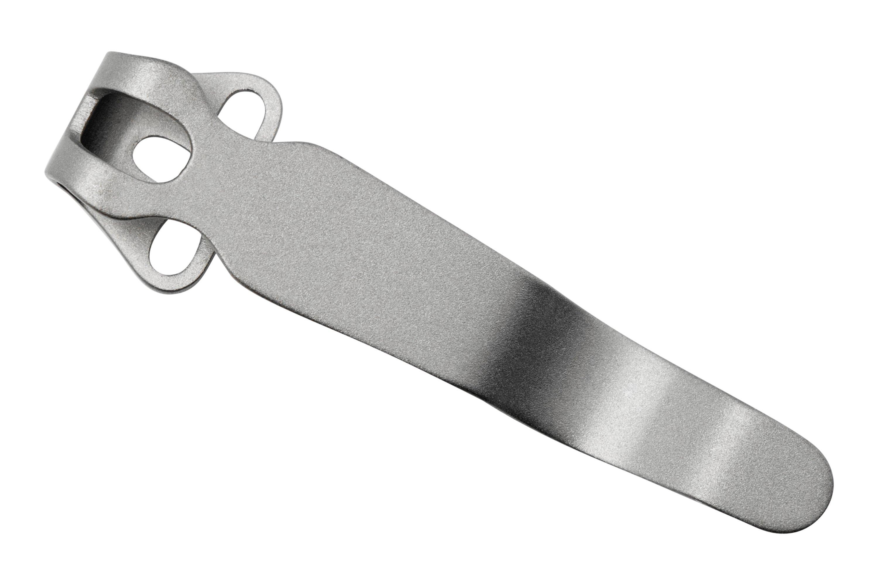Flytanium Universal Short Pocket Clip FLY-1250SBB Bead Blasted Titanium ...