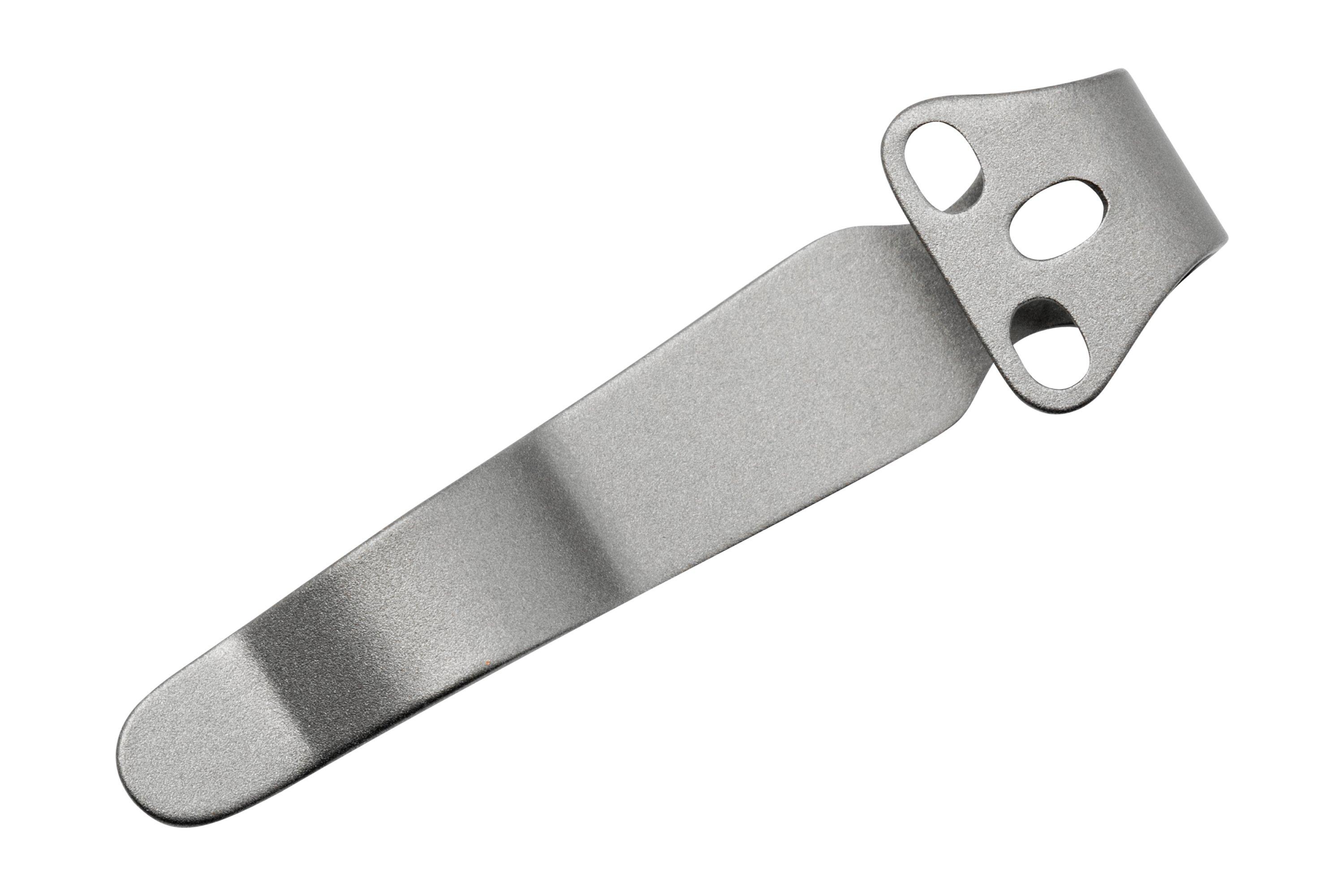 Flytanium Universal Short Pocket Clip FLY-1250SBB Bead Blasted Titanium ...