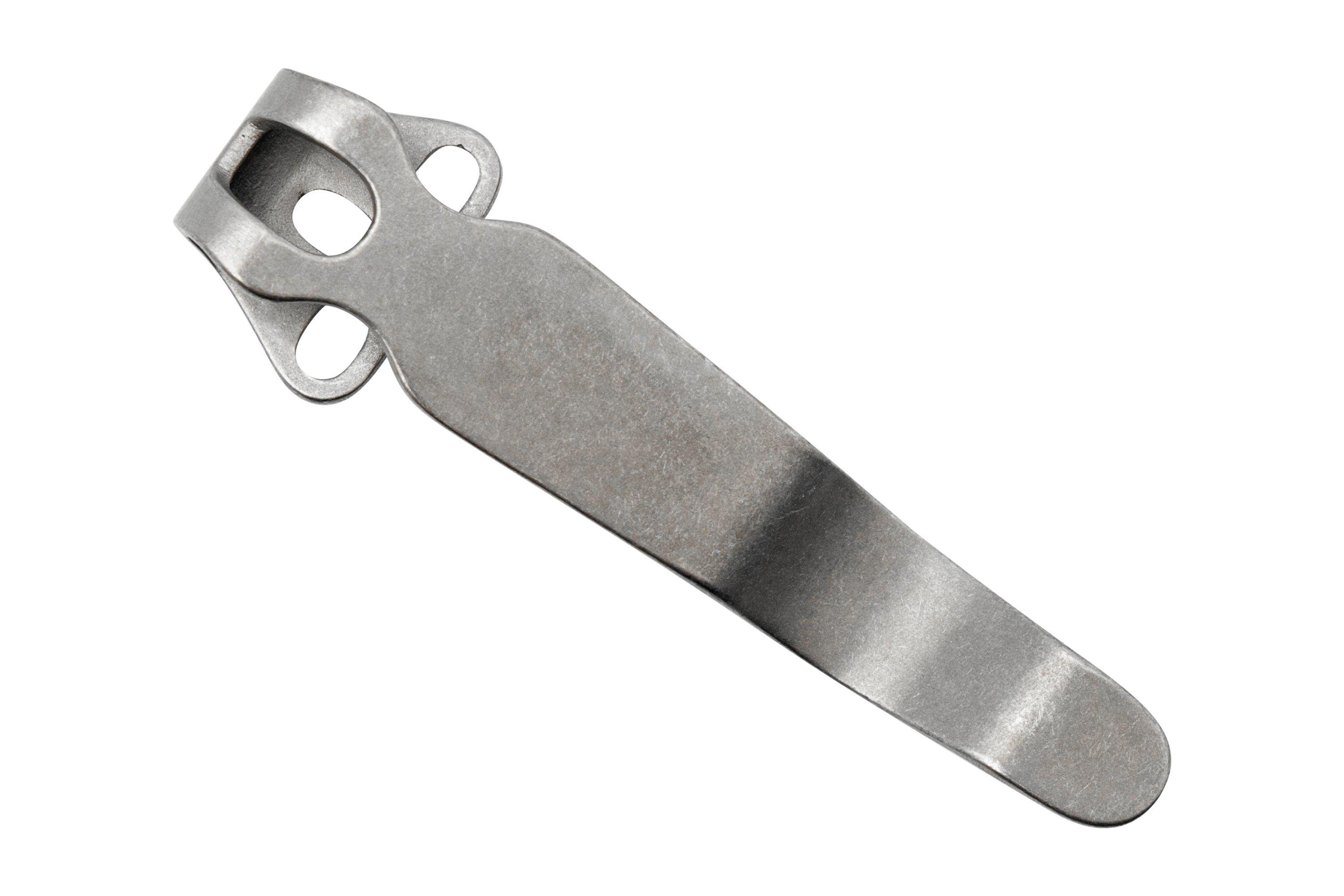 Flytanium Universal Short Pocket Clip FLY-1250SSW Stonewashed Titanium ...