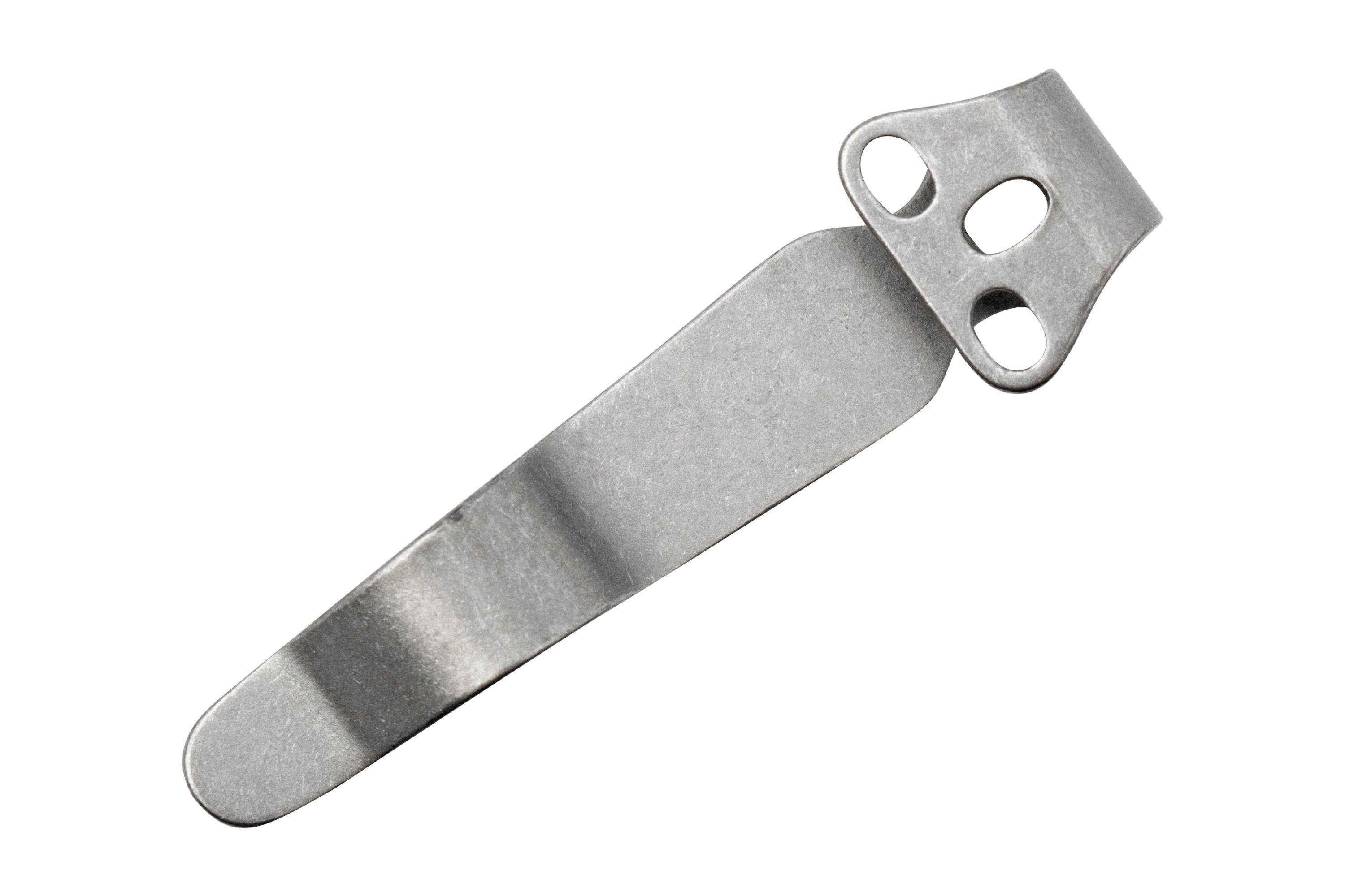 Flytanium Universal Short Pocket Clip FLY-1250SSW Stonewashed Titanium ...