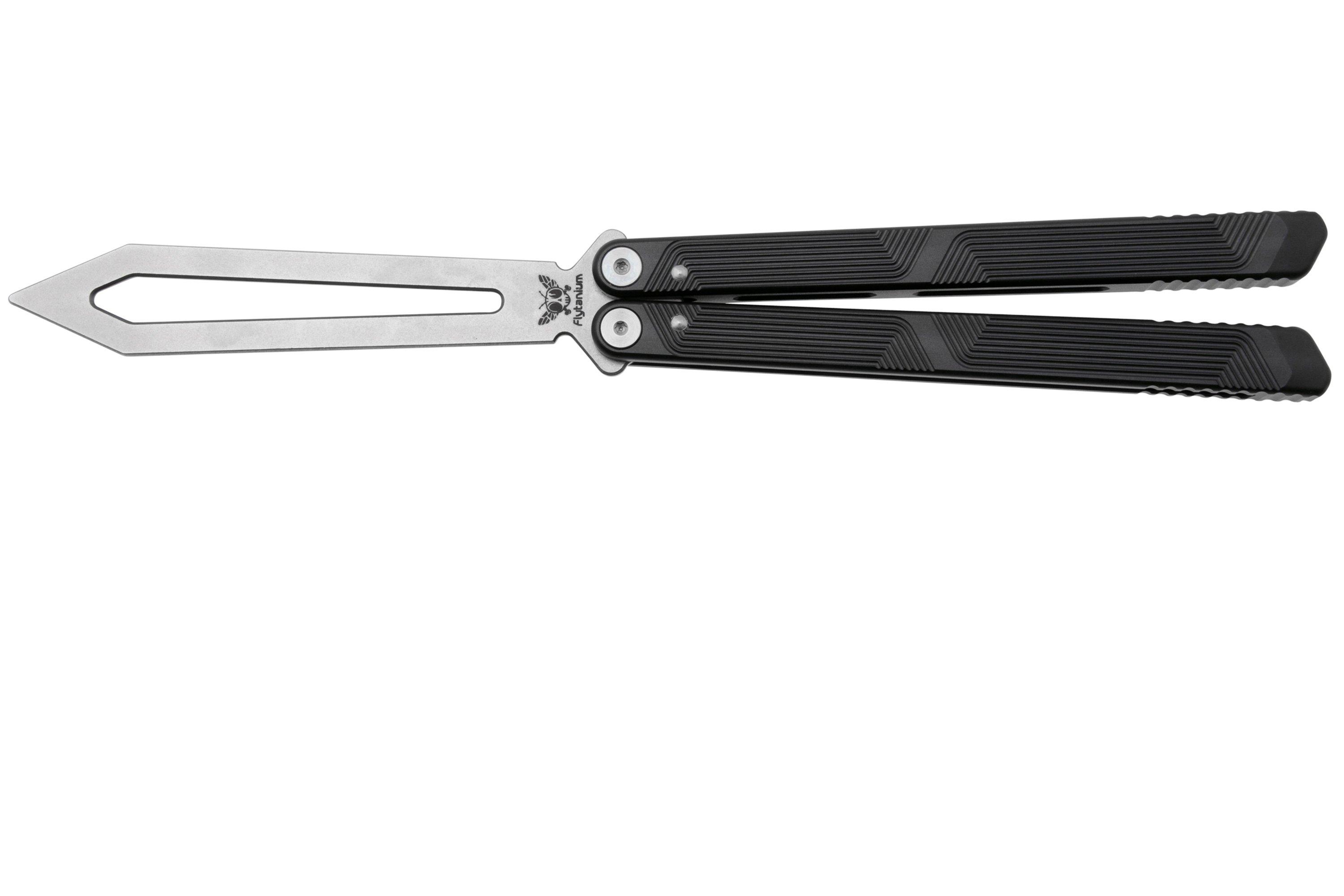 Flytanium Zenith Balisong Trainer 1261GGS Stonewashed, Gunmetal Gray ...