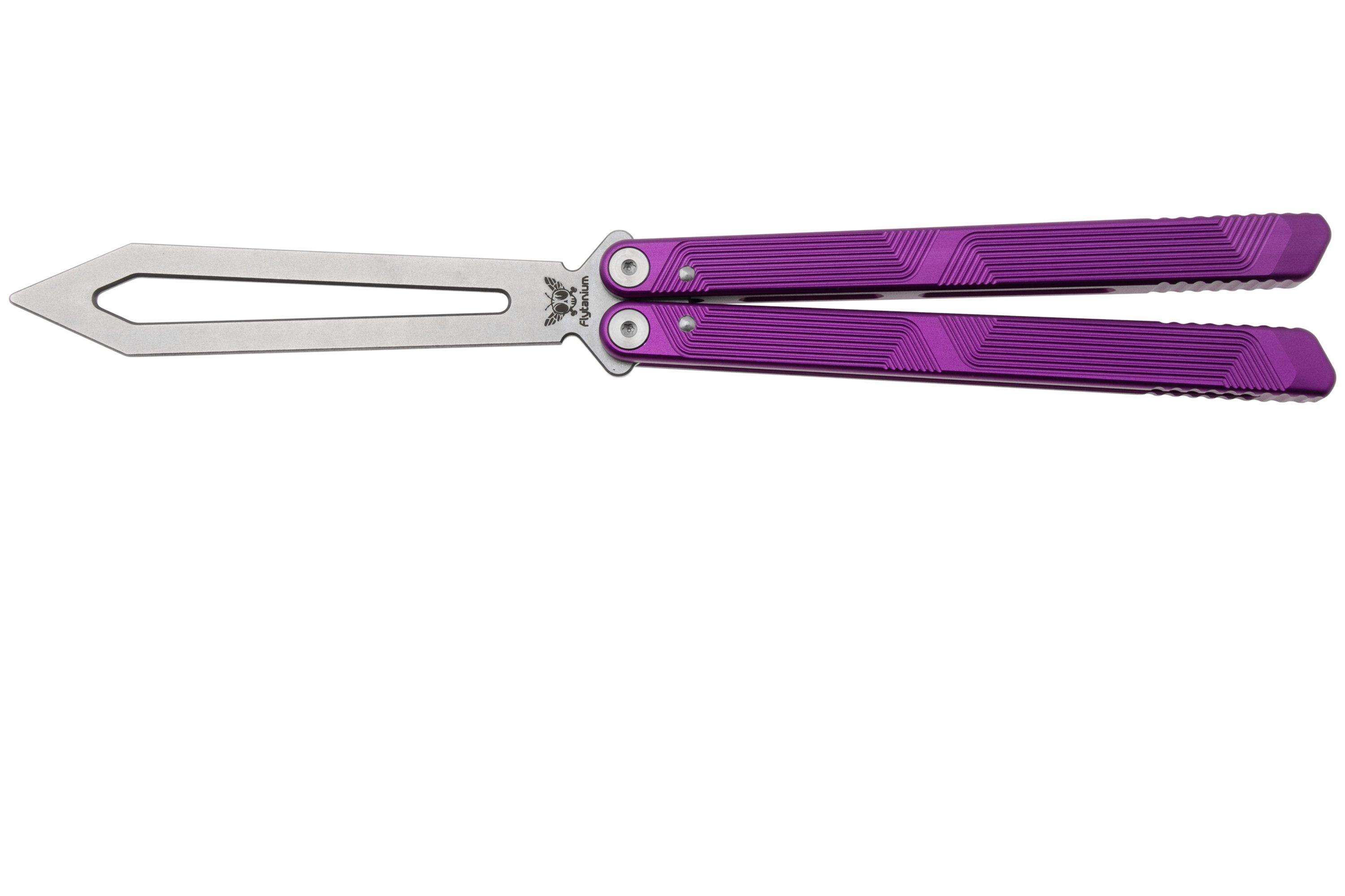 Flytanium Zenith Balisong Trainer 1261NPS Stonewashed, Nebula Purple ...