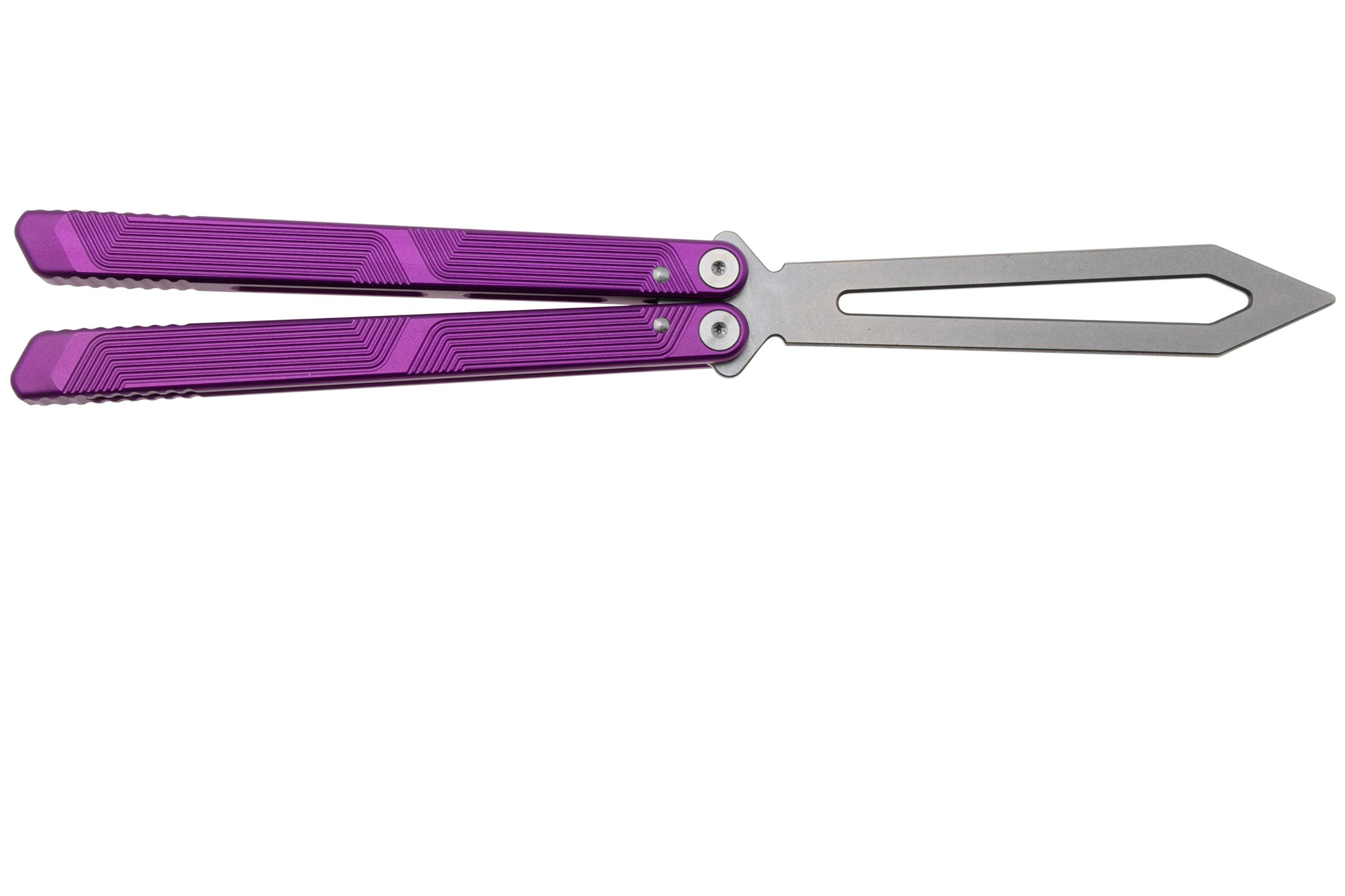 Flytanium Zenith Balisong Trainer 1261NPS Stonewashed, Nebula Purple ...