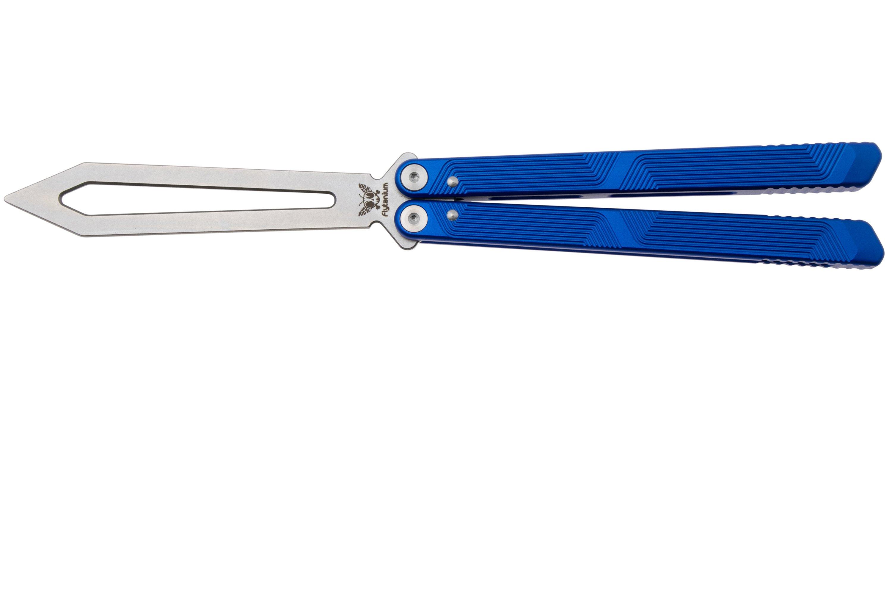 Flytanium Zenith Balisong Trainer 1261SBS Stonewashed, Static Blue ...