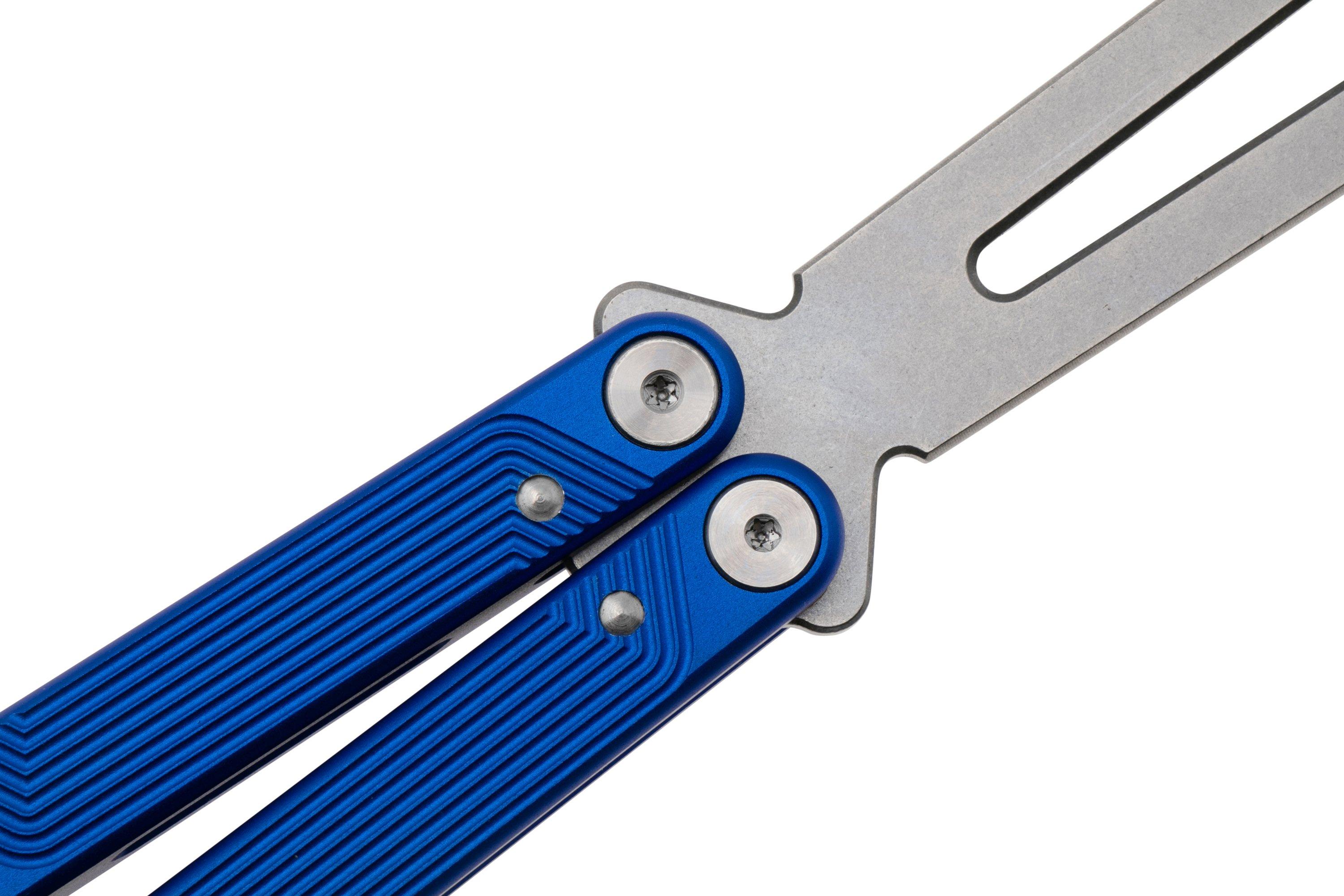 Flytanium Zenith Balisong Trainer 1261SBS Stonewashed, Static Blue ...