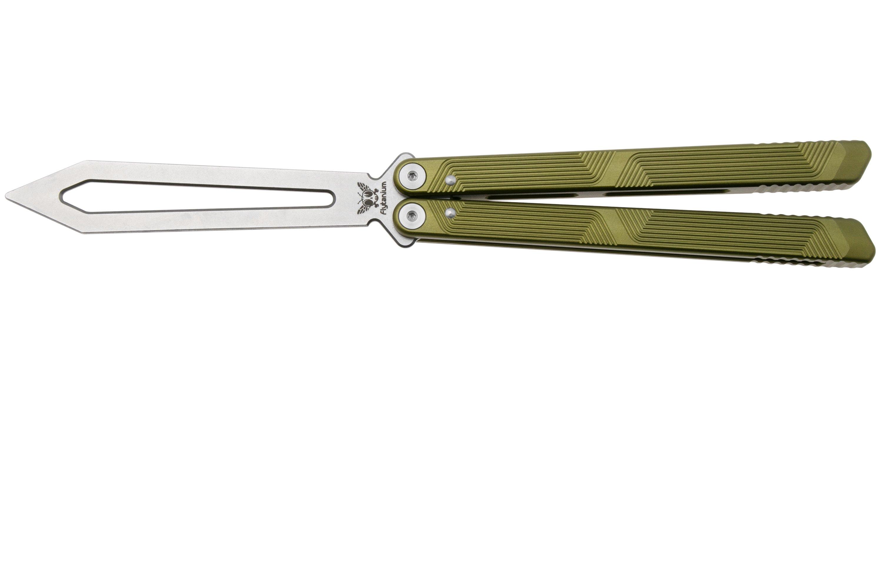 Flytanium Zenith Balisong Trainer 1261VLS Stonewashed, Volt Lime ...
