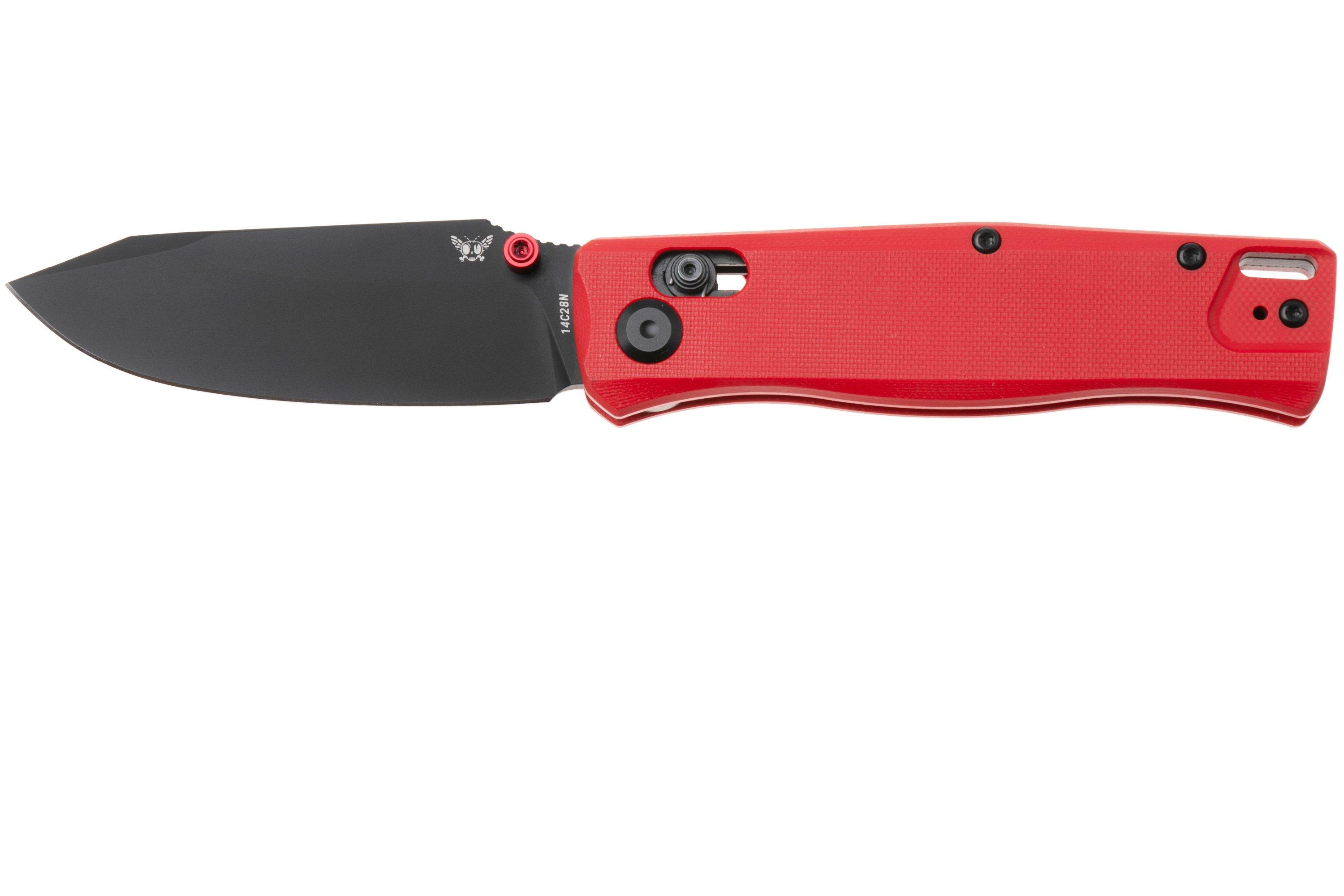 Flytanium Beef FLY-1386FRB, Black PVD 14C28N, Fire Red G10 pocket knife ...