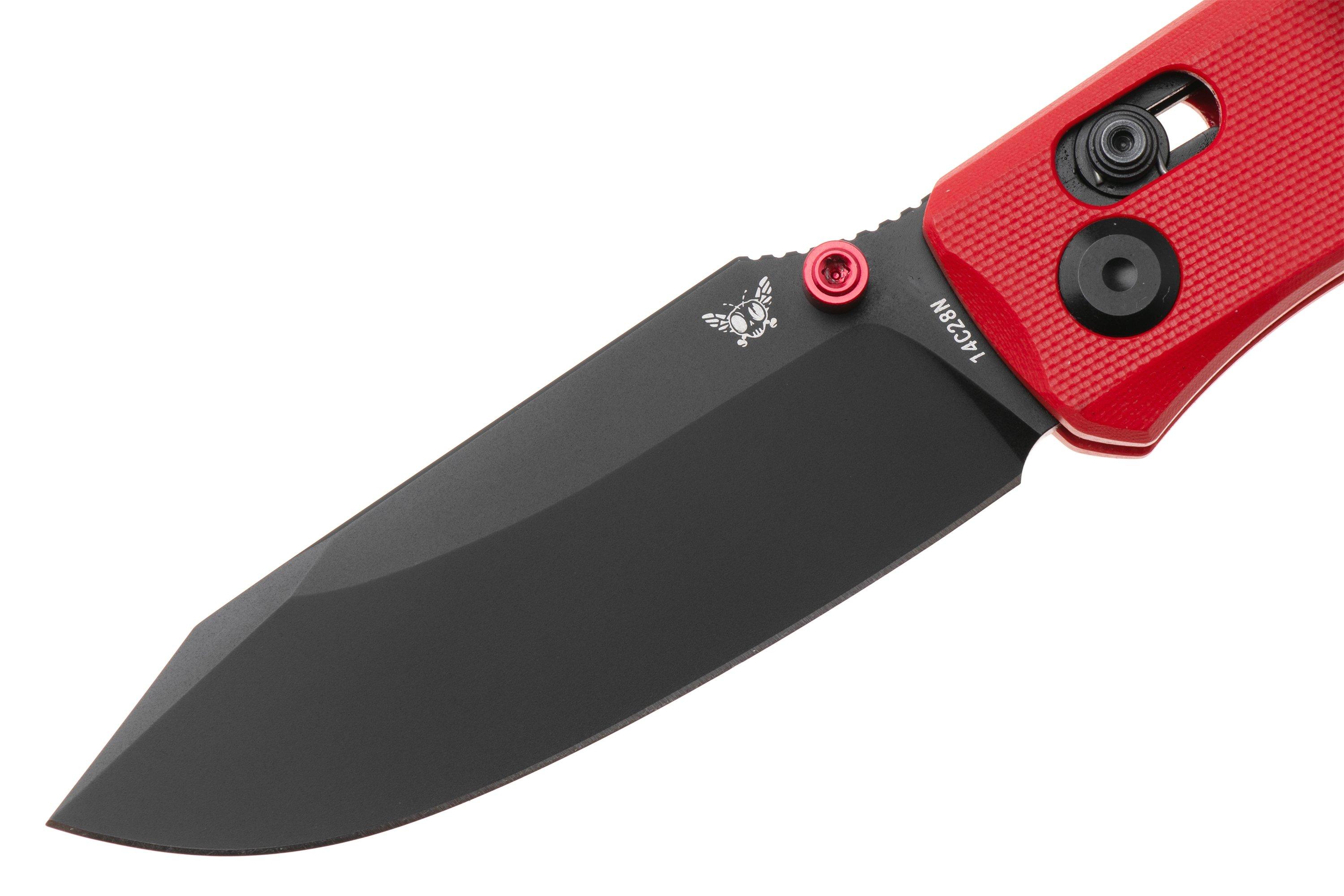 Flytanium Beef FLY-1386FRB, Black PVD 14C28N, Fire Red G10 pocket knife ...