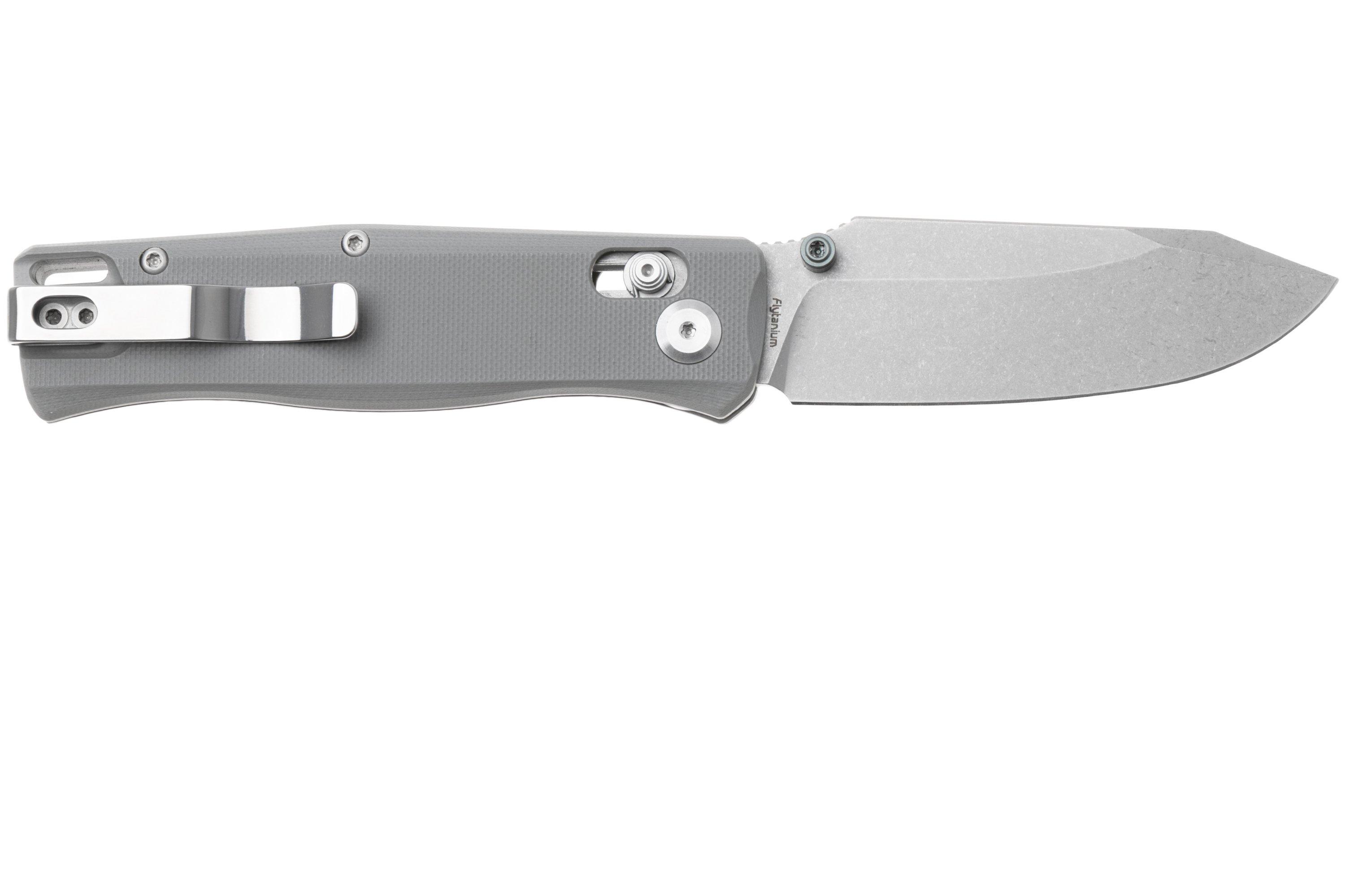 Flytanium Beef FLY-1386GSS, Stonewashed 14C28N, Stealth Grey G10 ...