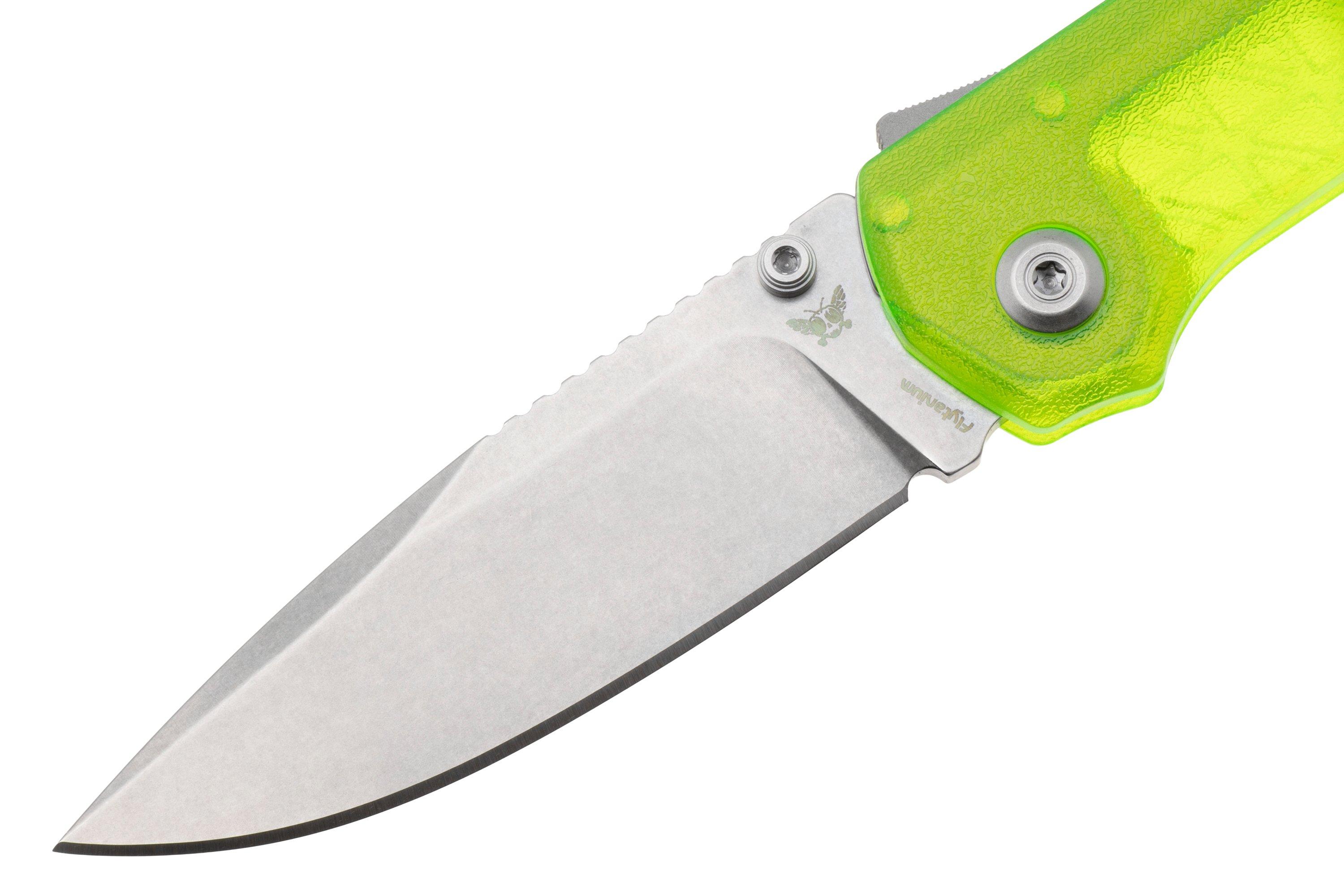 Flytanium Arcade Lite FLY-1395GS, Stonewashed AUS-10A, Green Polycarbonate, pocket knife ...