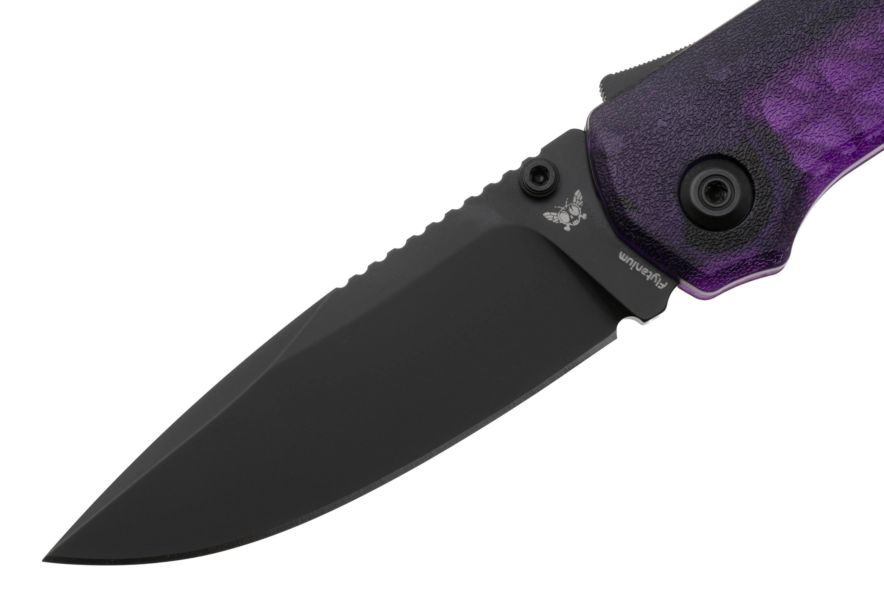 Flytanium Arcade Lite FLY-1395PB, DLC AUS-10A, Purple Polycarbonate, pocket knife ...