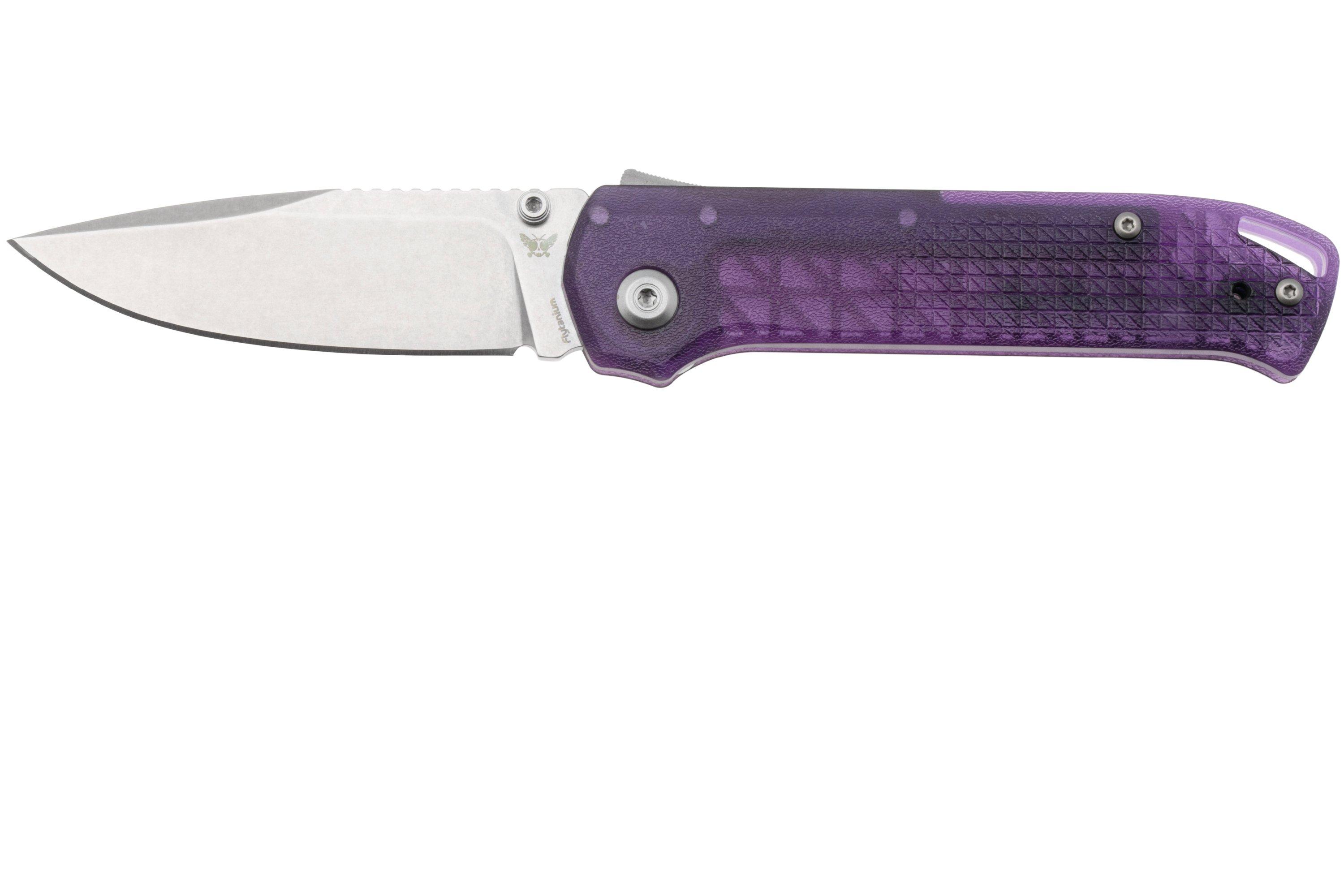 Flytanium Arcade Lite FLY-1395PS, Stonewashed AUS-10A, Purple Polycarbonate, pocket knife ...