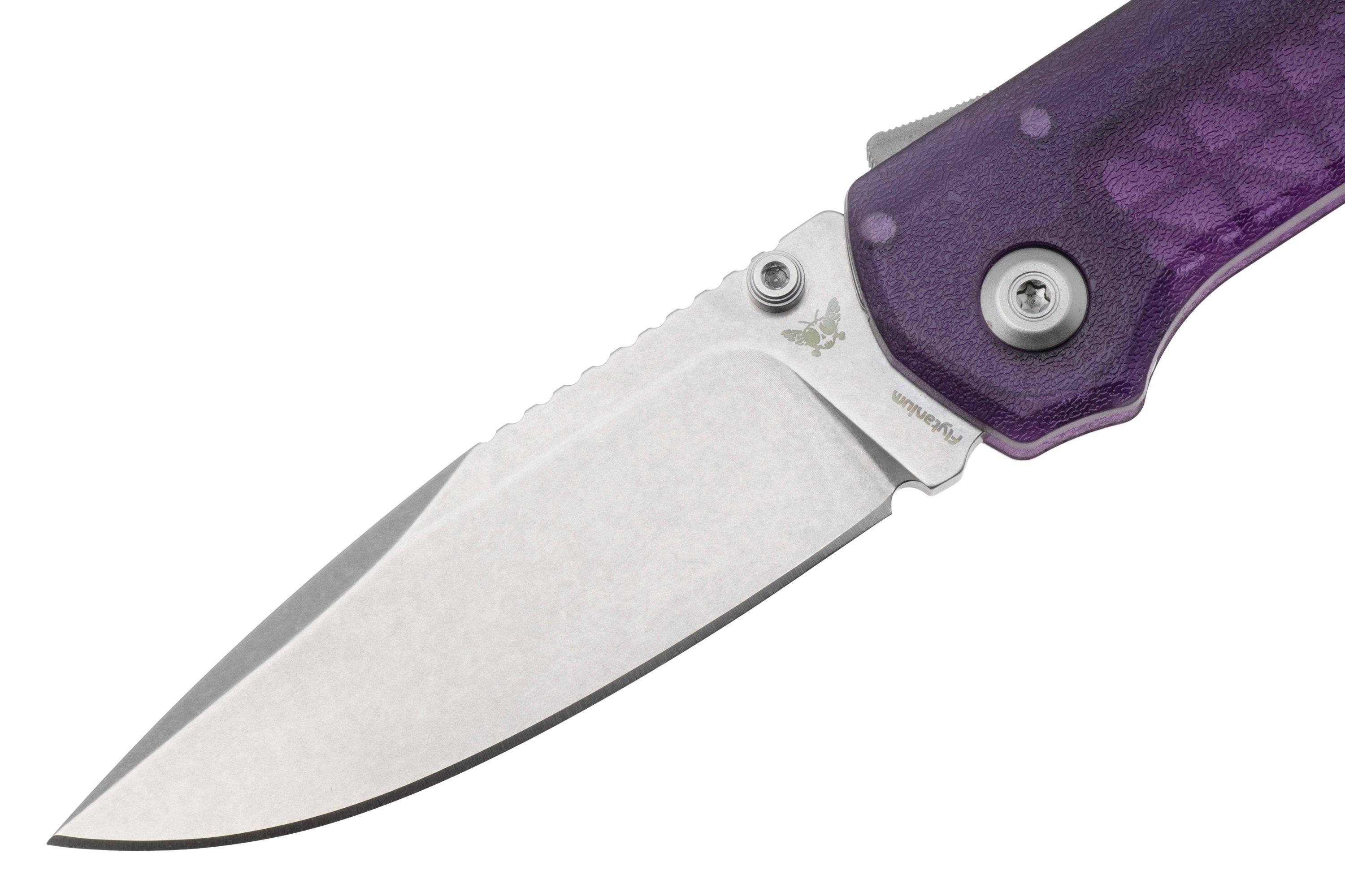 Flytanium Arcade Lite FLY-1395PS, Stonewashed AUS-10A, Purple Polycarbonate, pocket knife ...