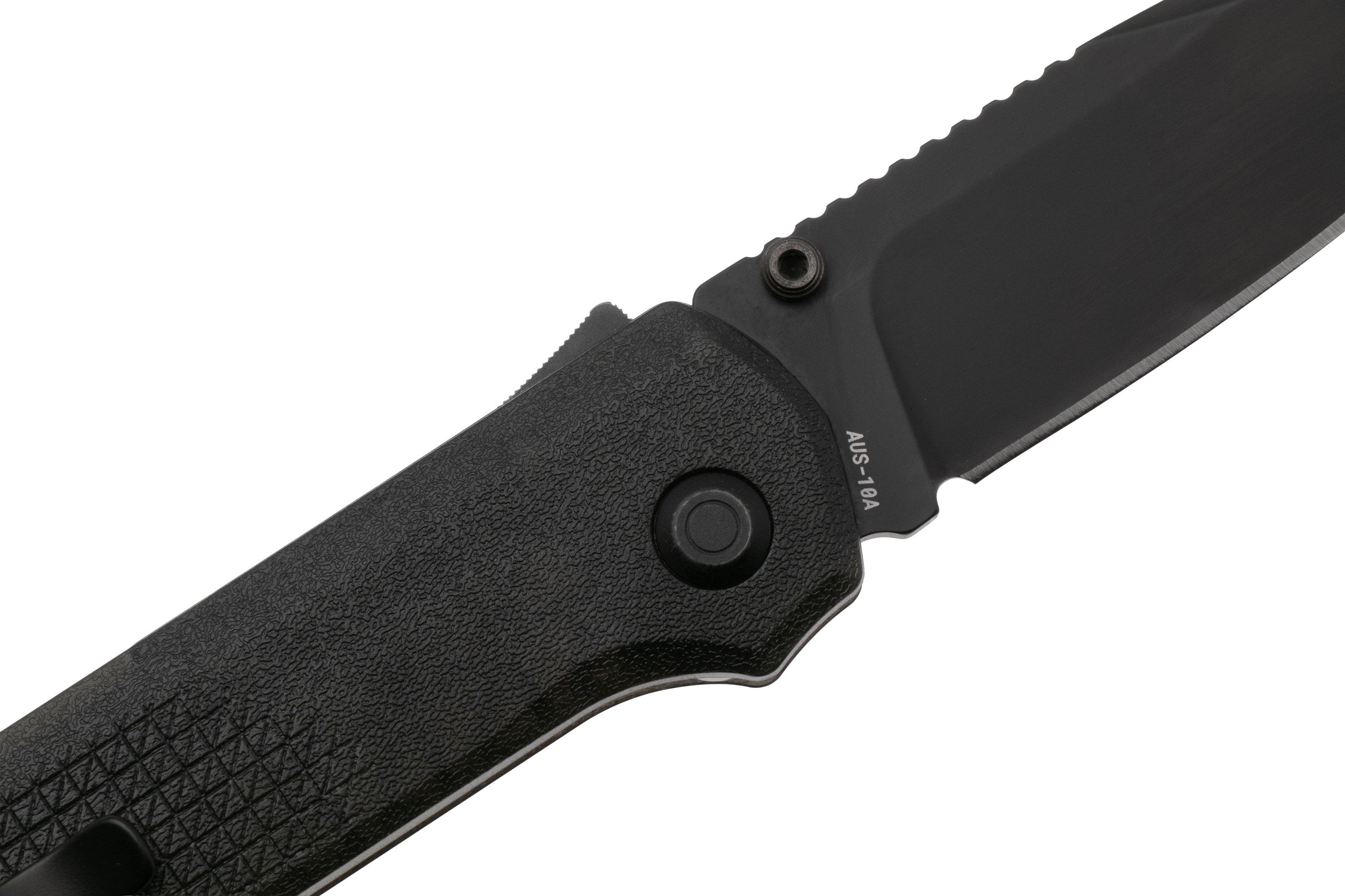 Flytanium Arcade Lite FLY-1395SB, DLC AUS-10A, Black Polycarbonate, pocket knife ...