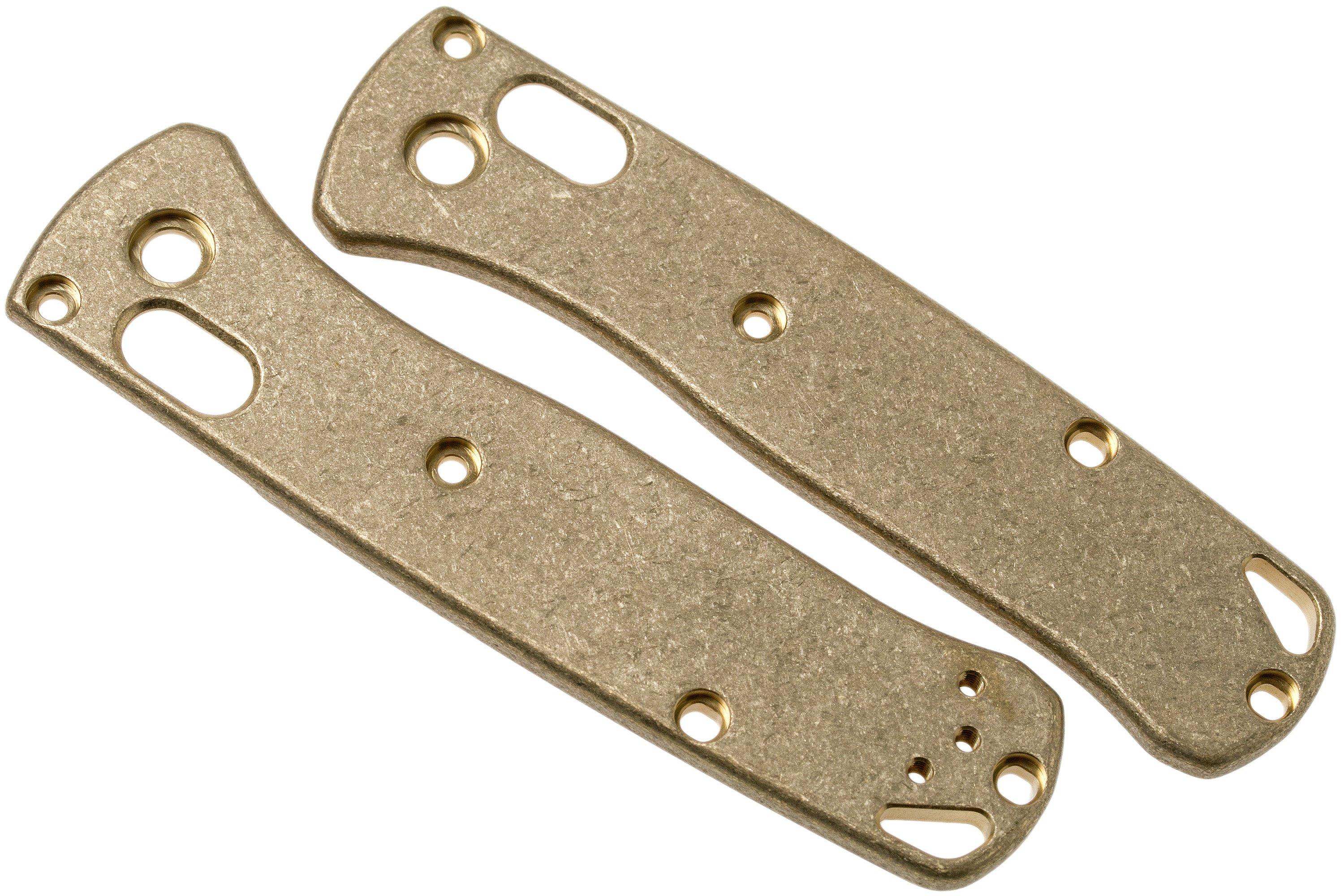 Flytanium Benchmade Mini-Bugout Scales, Brass | Advantageously shopping ...