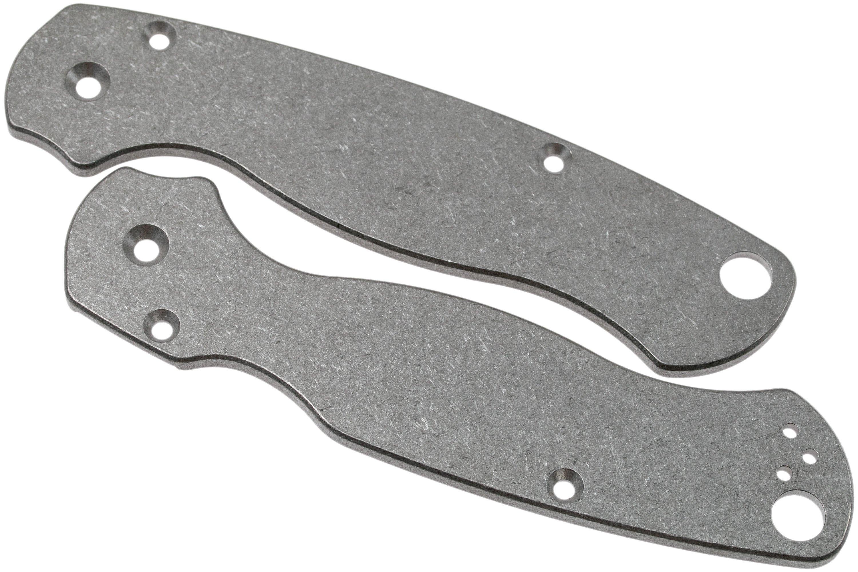 Flytanium Spyderco Paramilitary 2 scales, titanium | Advantageously ...