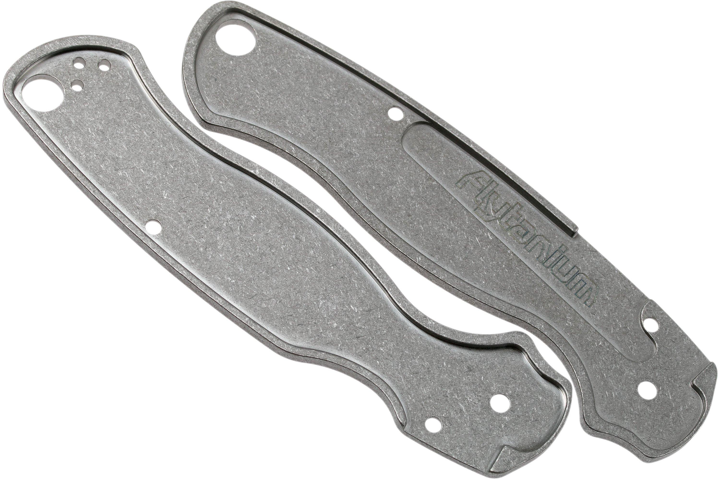 Flytanium Spyderco Paramilitary 2 scales, titanium | Advantageously ...