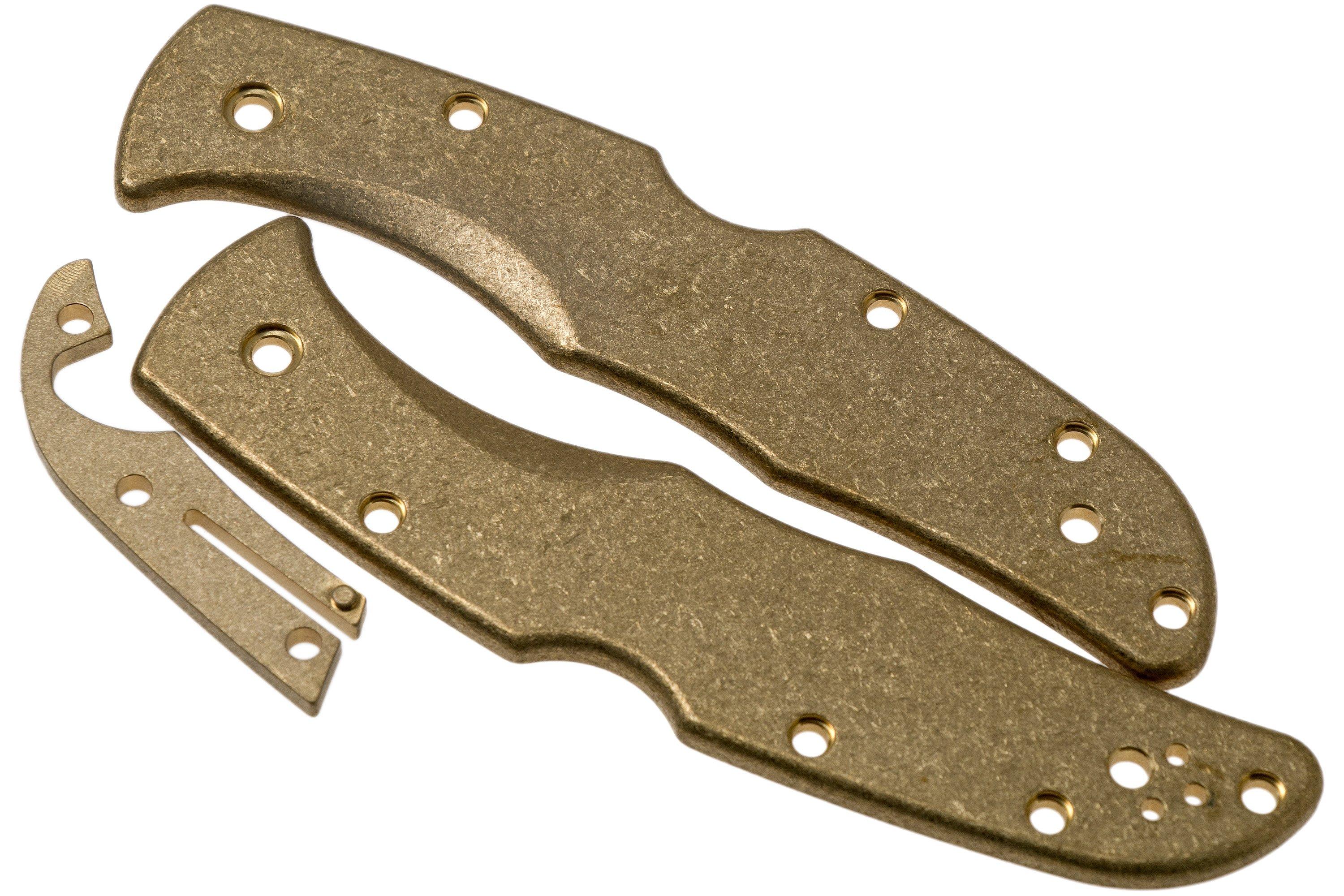 Flytanium Spyderco Endura Scales, brass | Advantageously shopping at ...