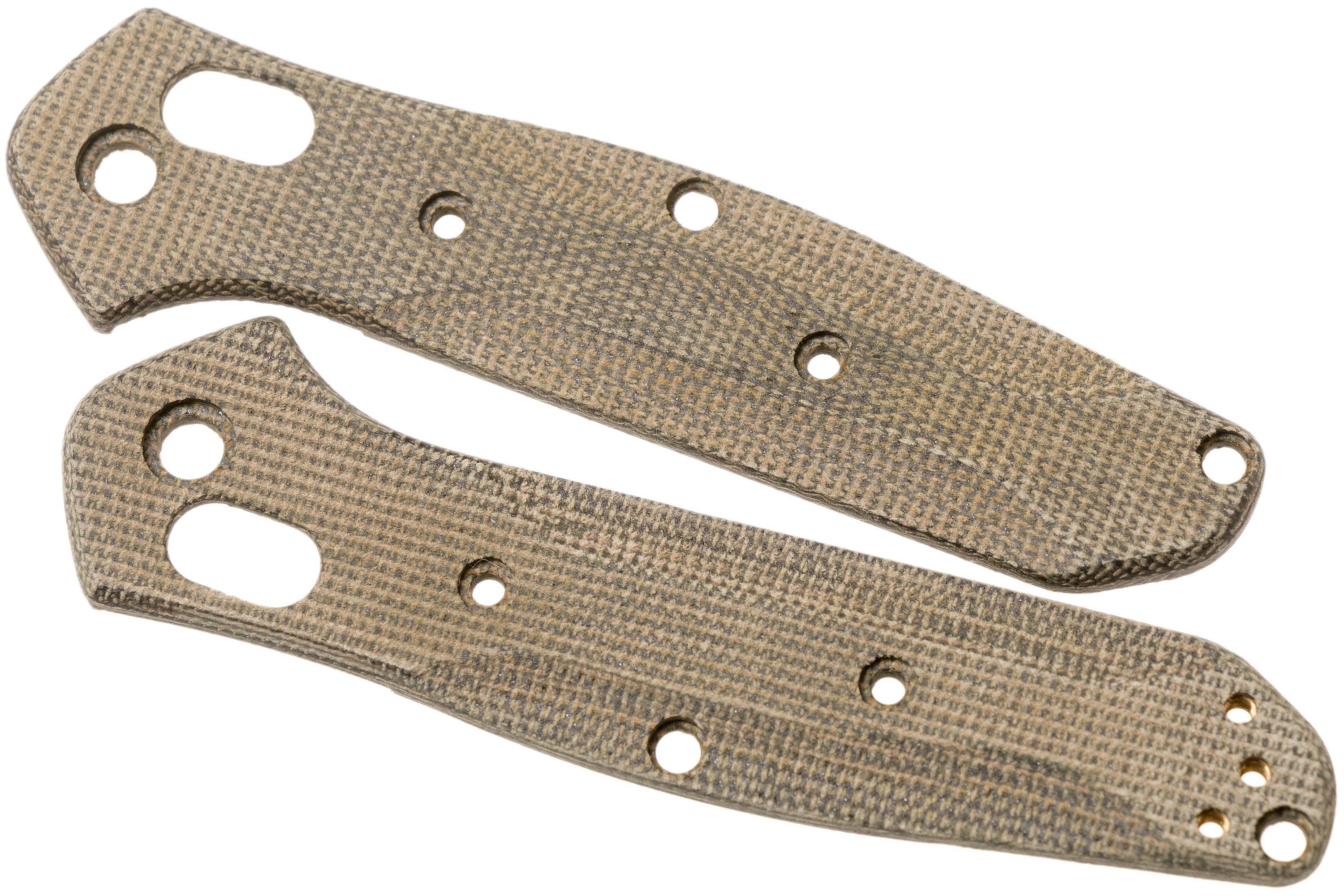 Flytanium Benchmade 945 Mini Osborne Scales, green canvas micarta ...