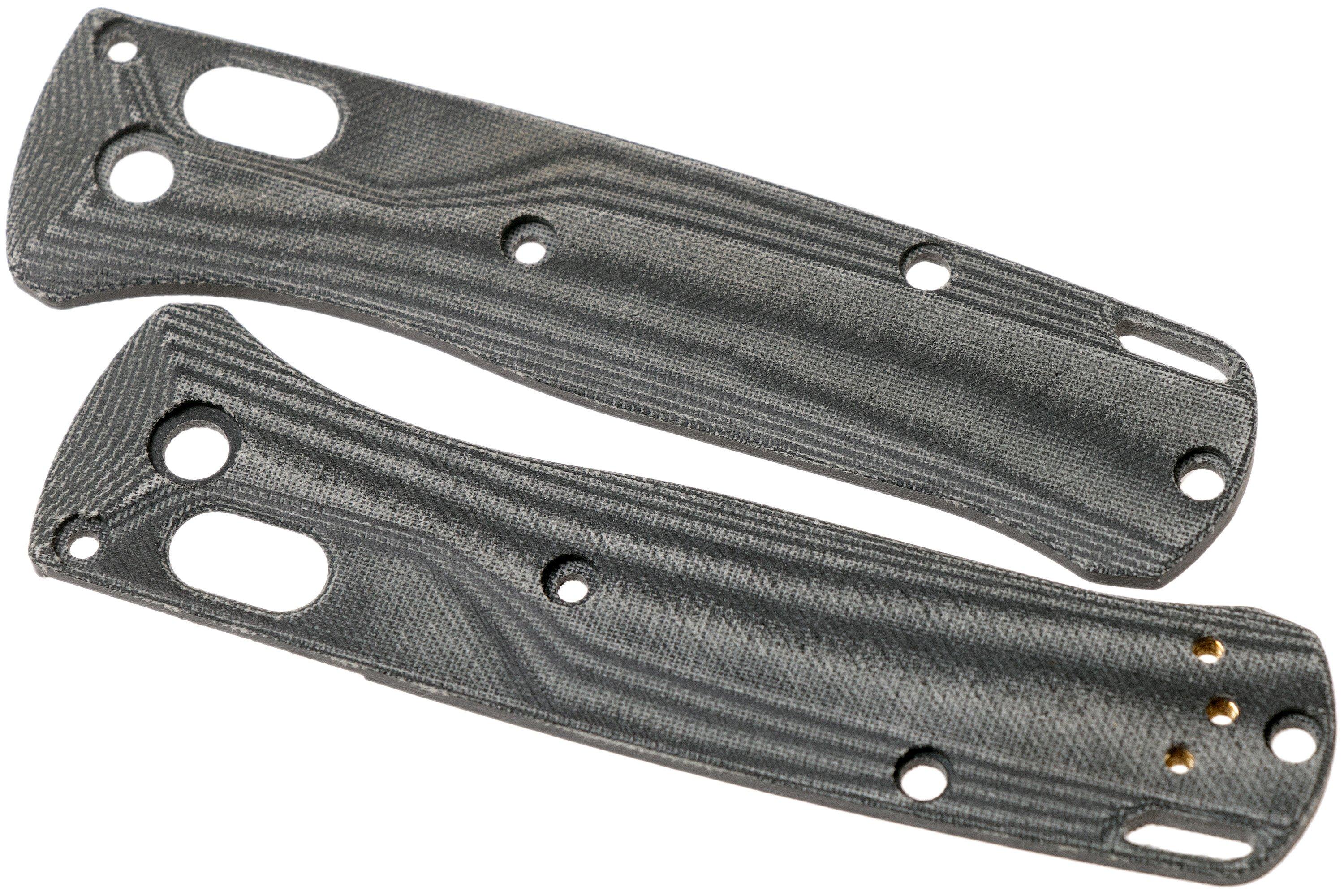 Flytanium Benchmade Mini-Bugout Scales Crossfade, black linen micarta ...