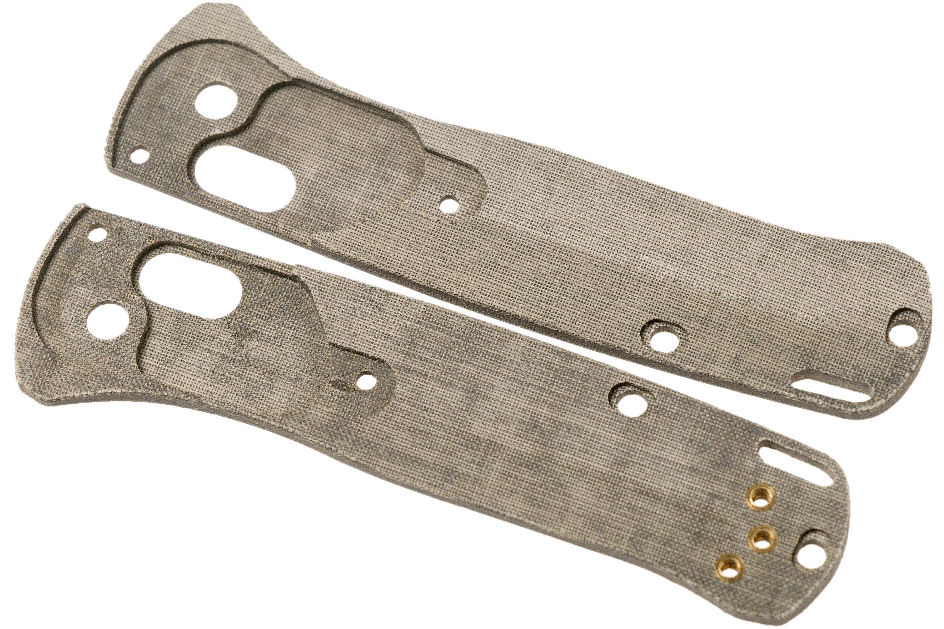 Flytanium Benchmade Mini-Bugout Scales Crossfade, green linen micarta ...